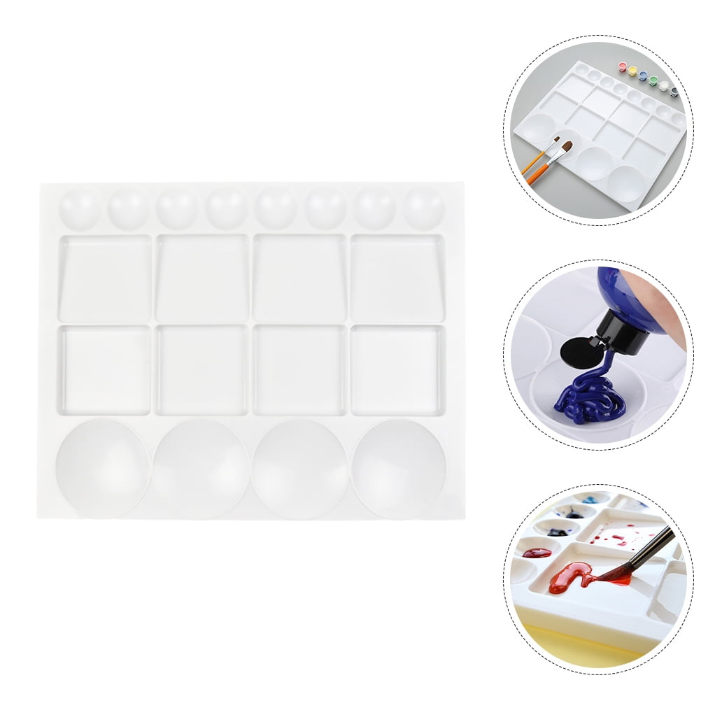 NICEXMAS Plastic Paint Color Palette Painting Pallet Tray Plastic Water ...
