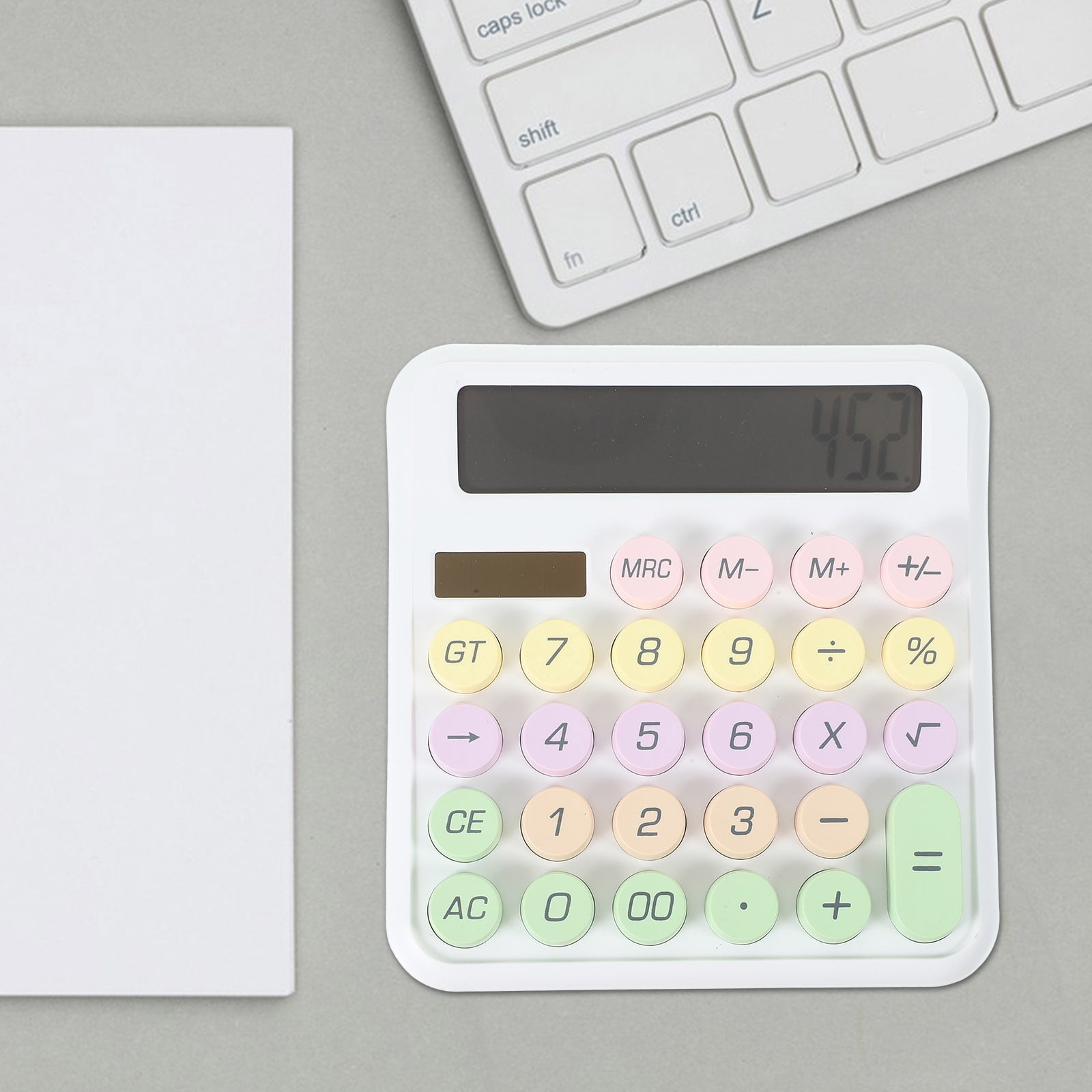 NICEXMAS Hand Held Calculator Mechanical Calculator Plastic White ...