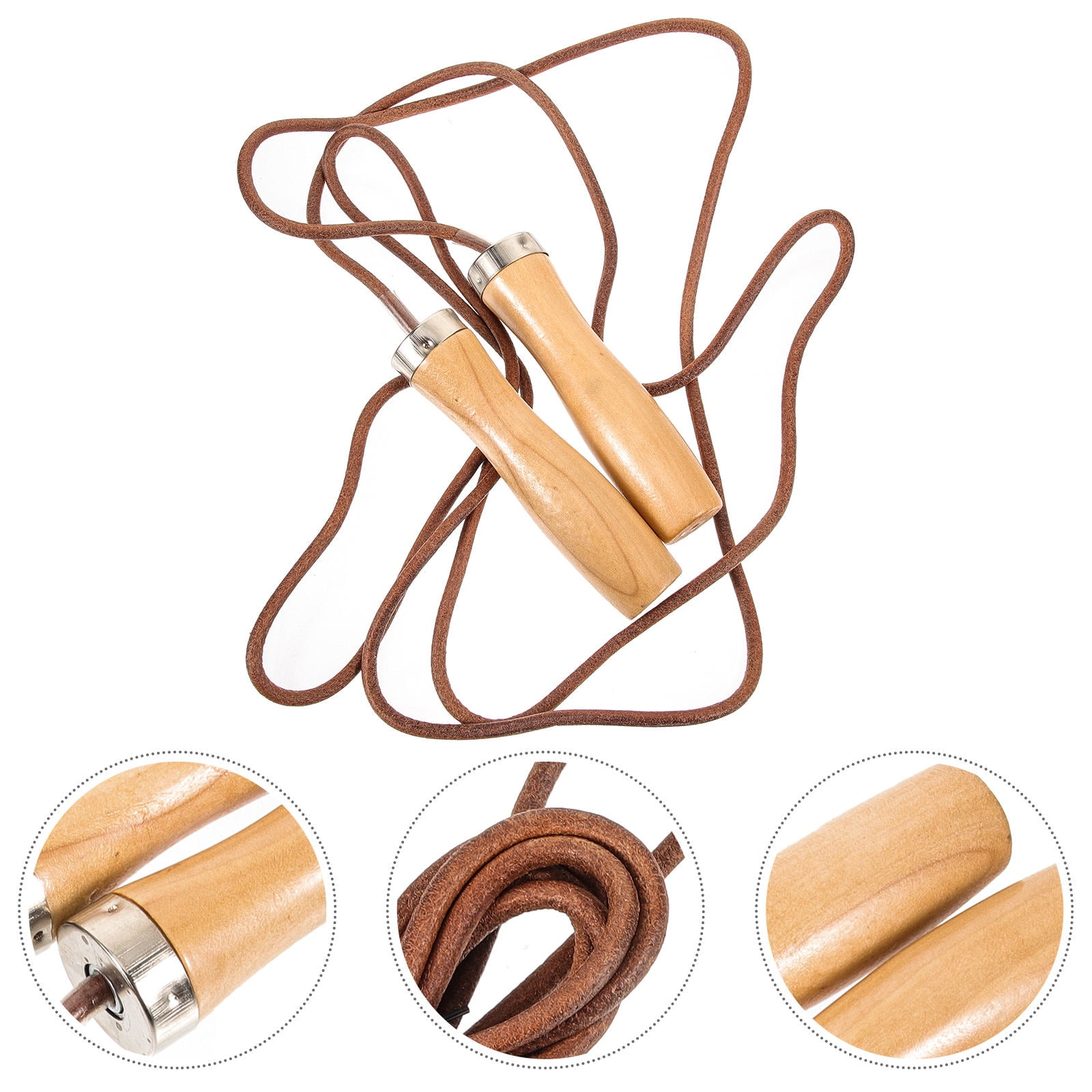 NICEXMAS Jump Ropes Brown Wood 1Pack 11.4x1.2in - Walmart.com