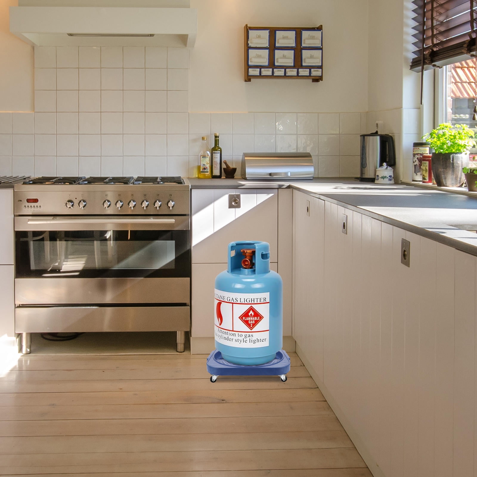 NICEXMAS Rack Removable Gas Cylinder Bracket Holder Tank Storage ...