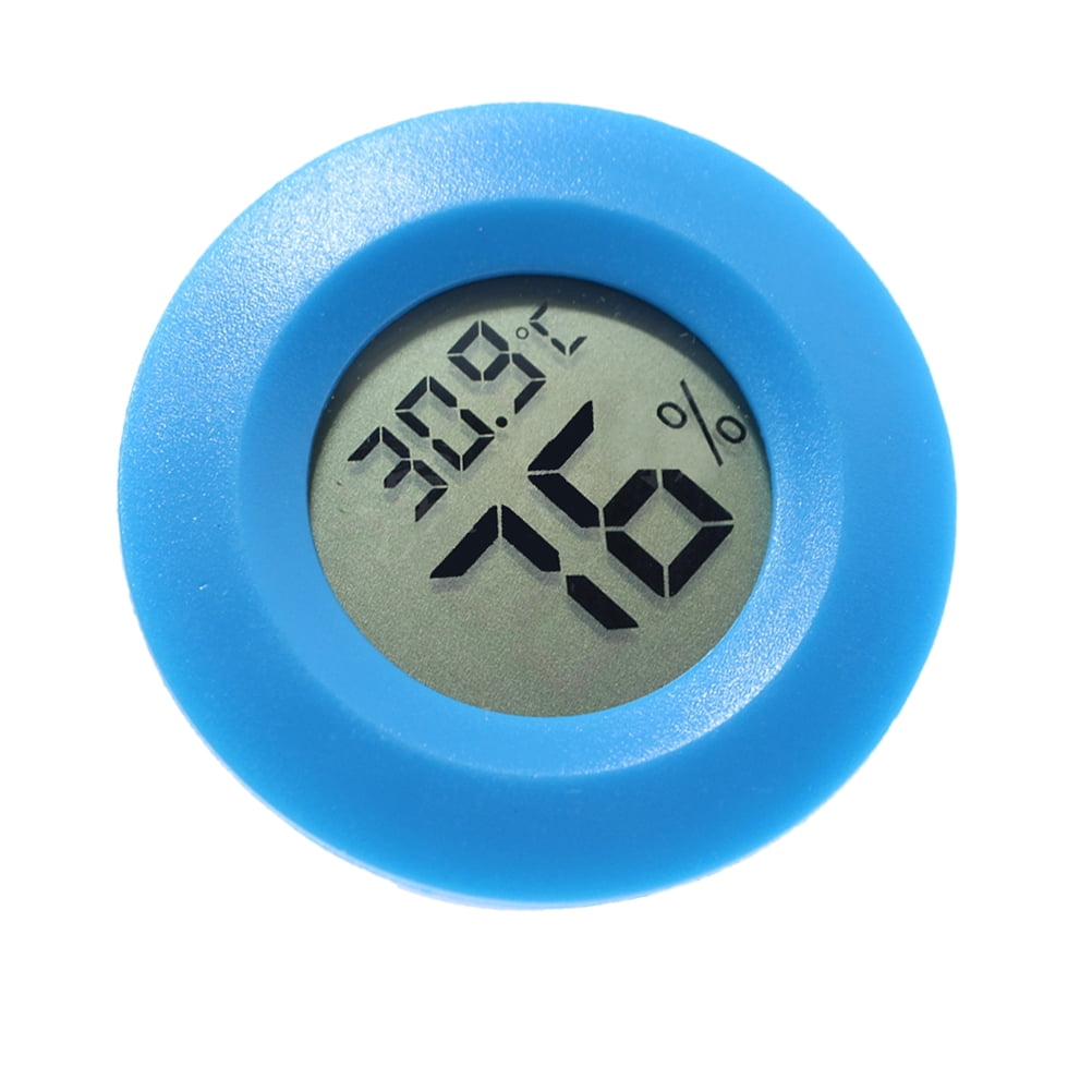 NICEXMAS Round Digital Hygrometer Digital Thermometer Hygrometer Blue ...