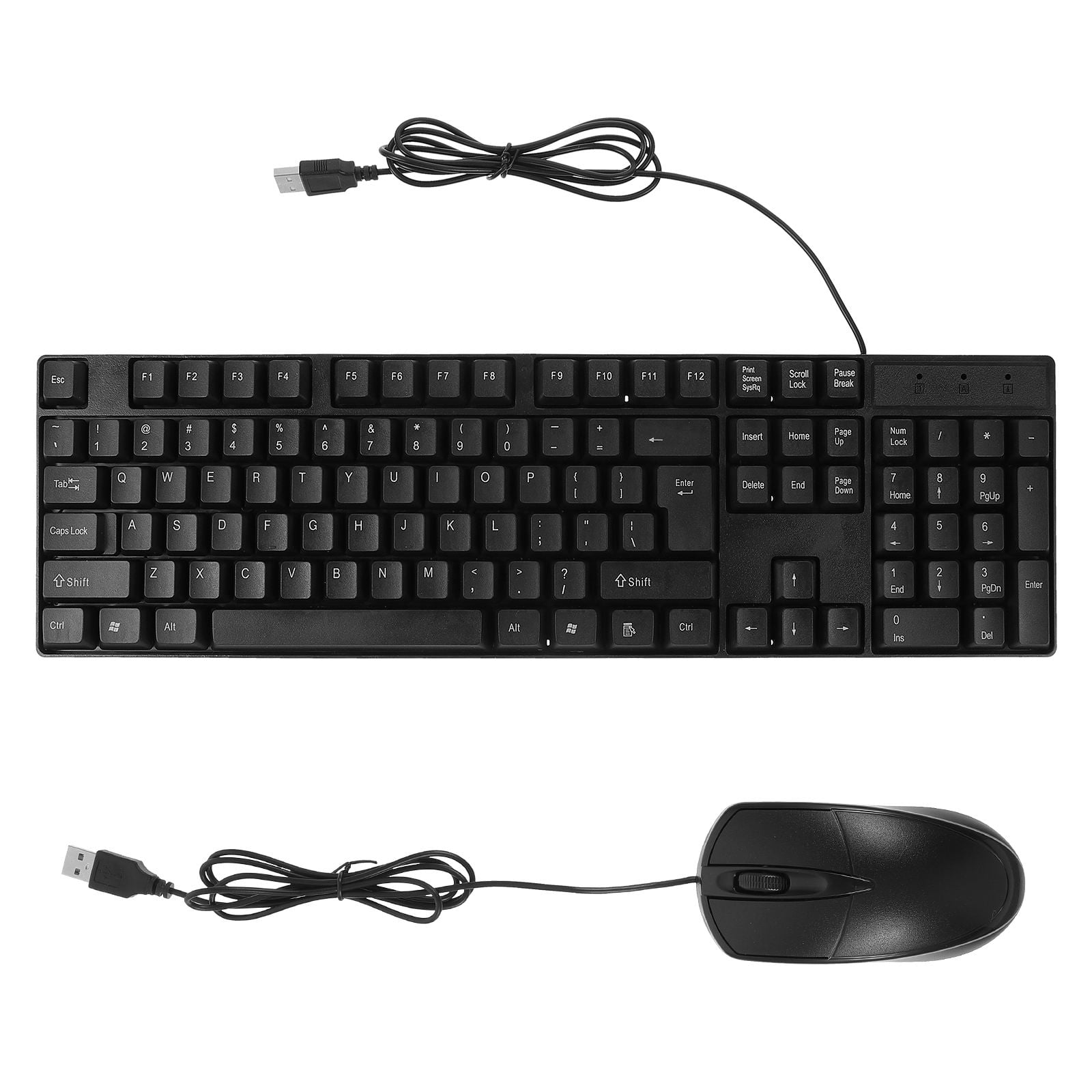 NICEXMAS Keyboard And Mouse Set Wired Black ABS Plug and Set - Walmart.com