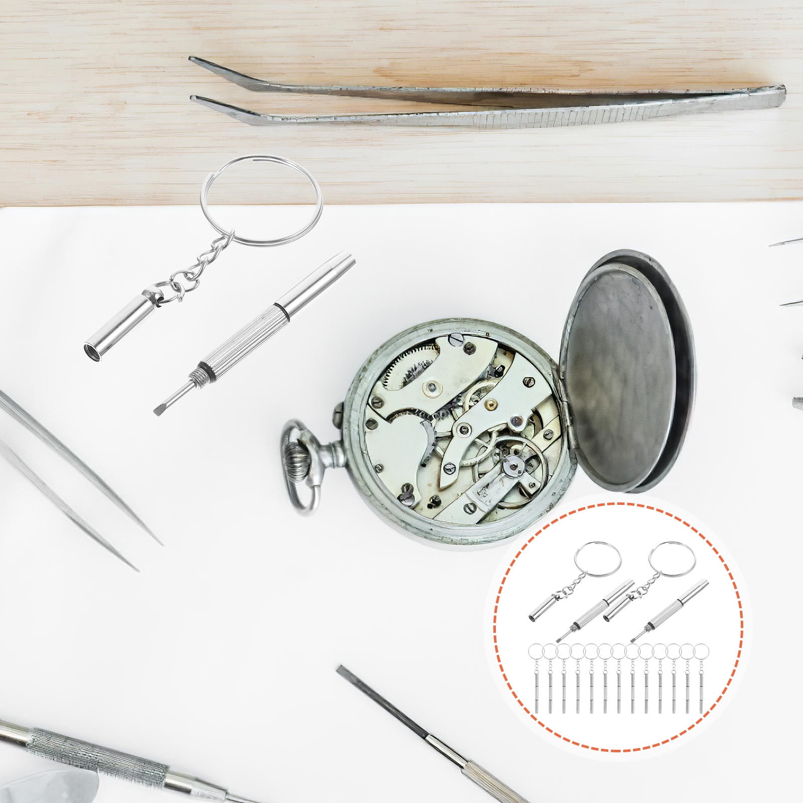 NICEXMAS Silver Screwdriver 20Pcs for Maintenance with Round Edges and ...