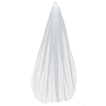 Simple Long Elegant Single Layer Wedding Veil Bridal Veils with Comb ...