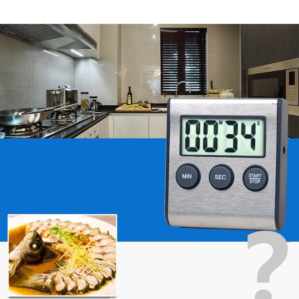 NICEXMAS Stainless Steel Digital Kitchen Timer Professional Minute ...