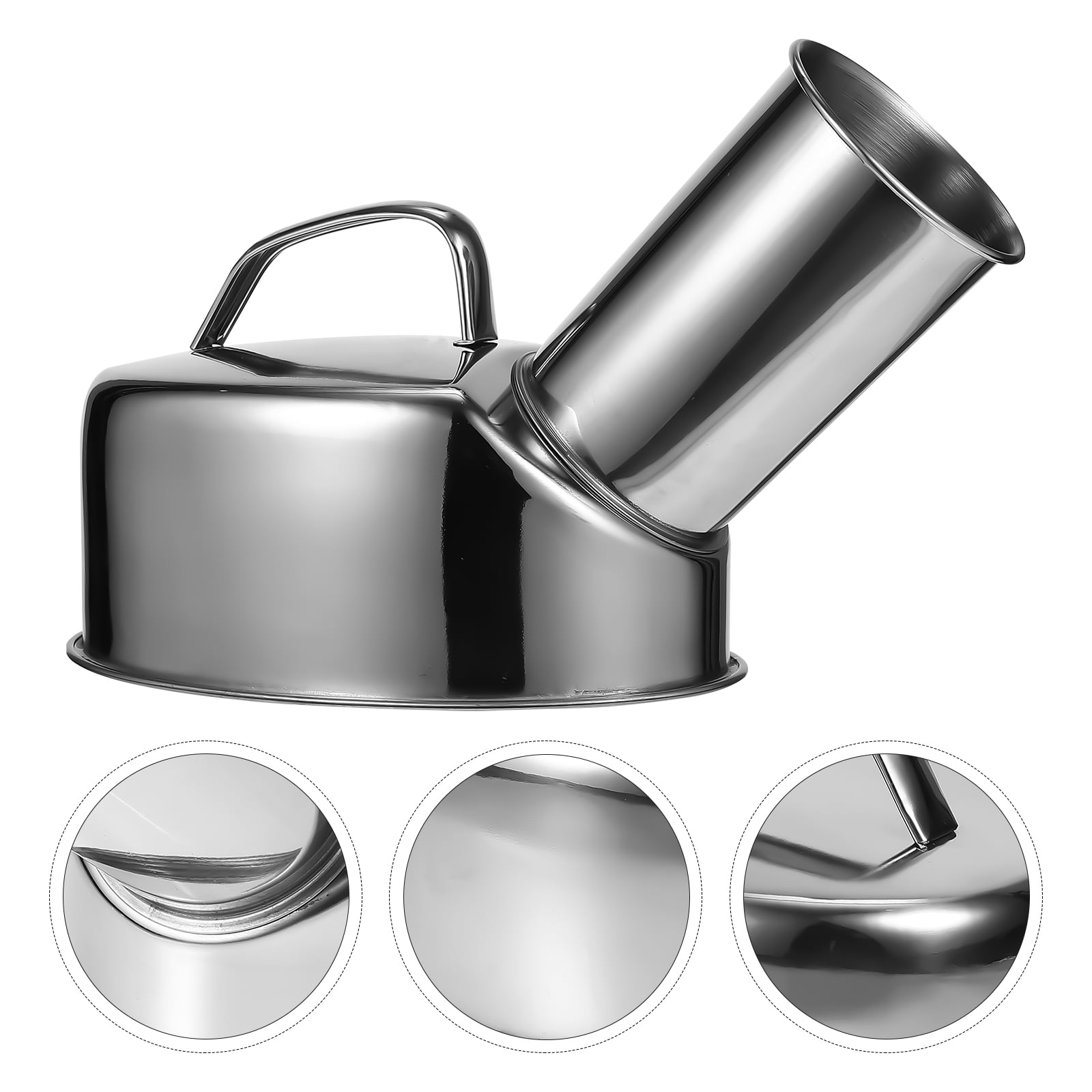 NICEXMAS Portable Stainless Steel Man Urinal with Handle for Home and ...