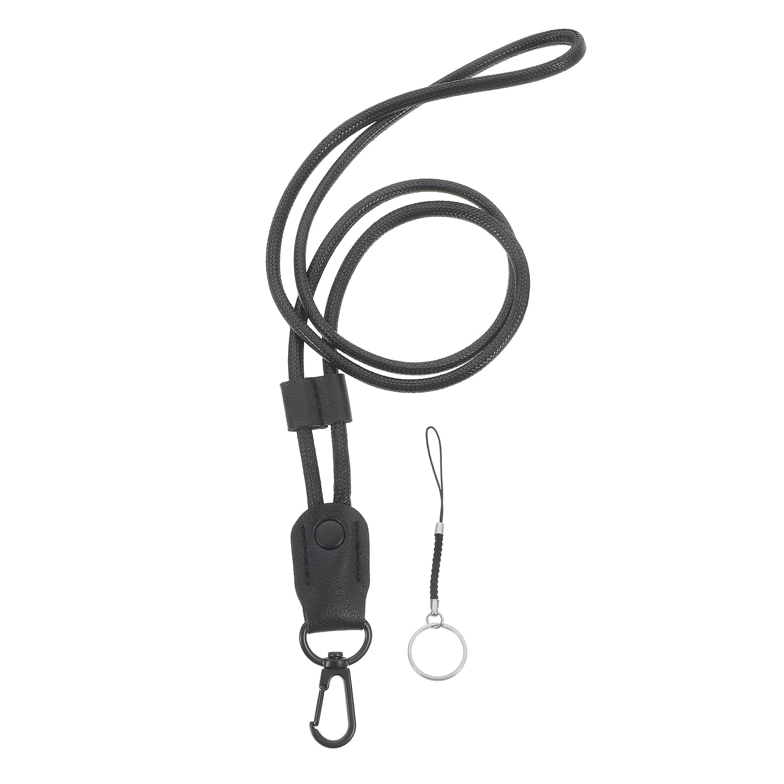 NICEXMAS Tag Lanyard Black Pu Name Tag Lanyards for Men and Women 1Pcs ...