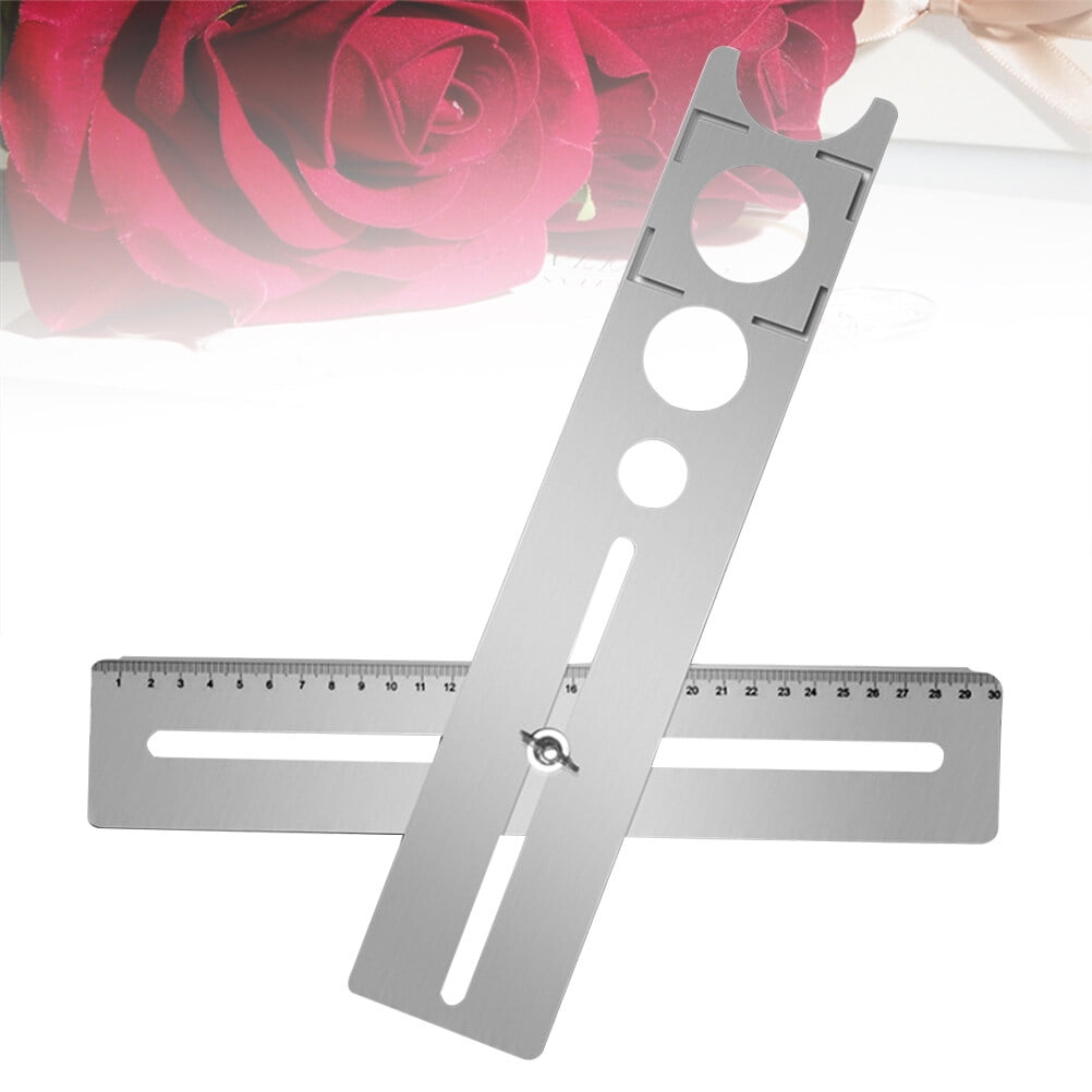 NICEXMAS Tile Hole Locator Stainless Steel 1Pcs 15.7x3.1x0.1in ...