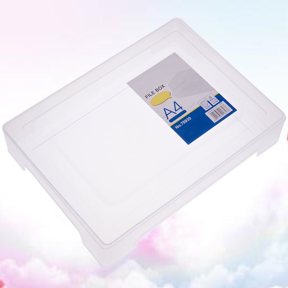 NICEXMAS Premium Transparent Plastic Filer Storage Box for Office ...