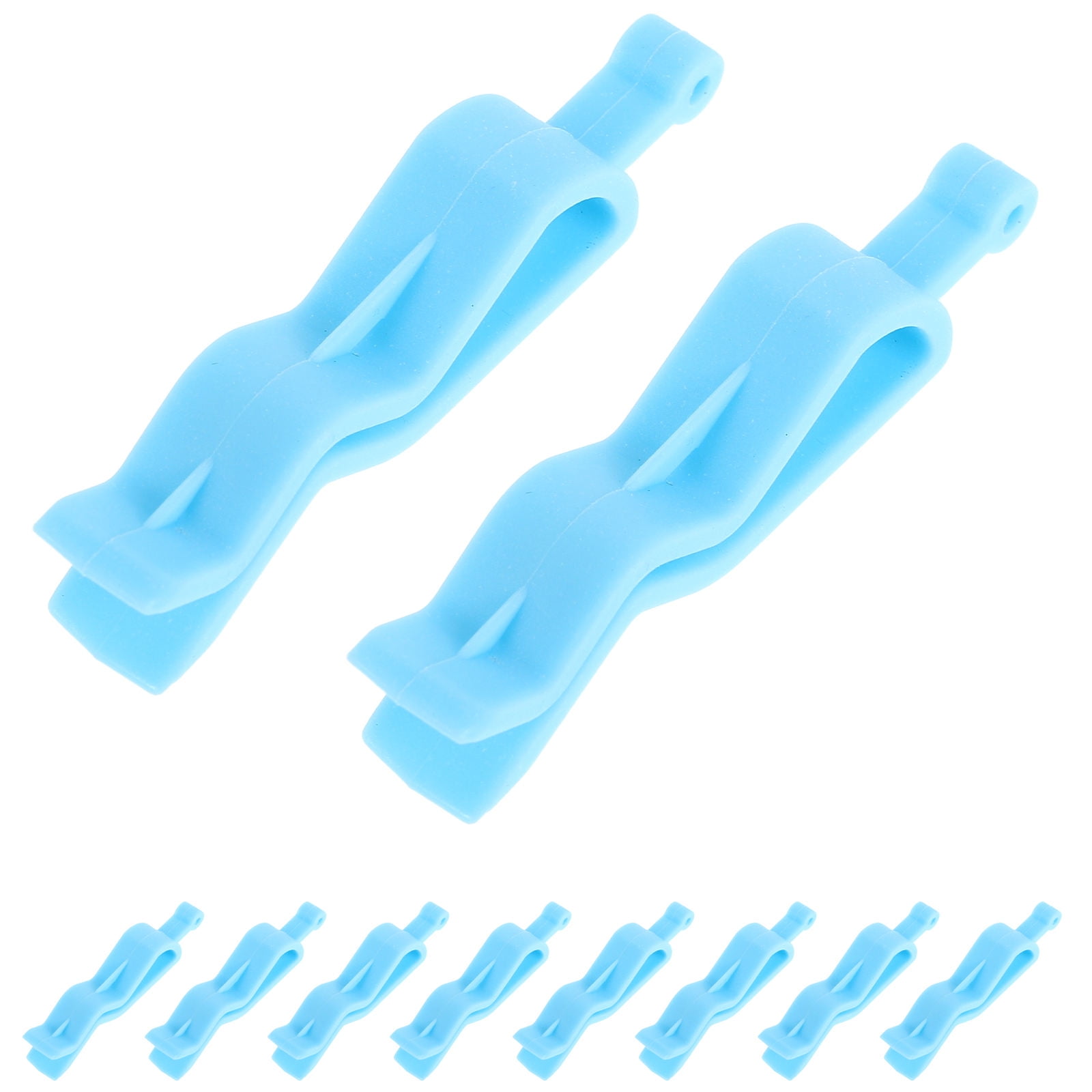 NICEXMAS Trash Can Clips 10Pcs Sky-Blue Plastic for Bathroom and ...