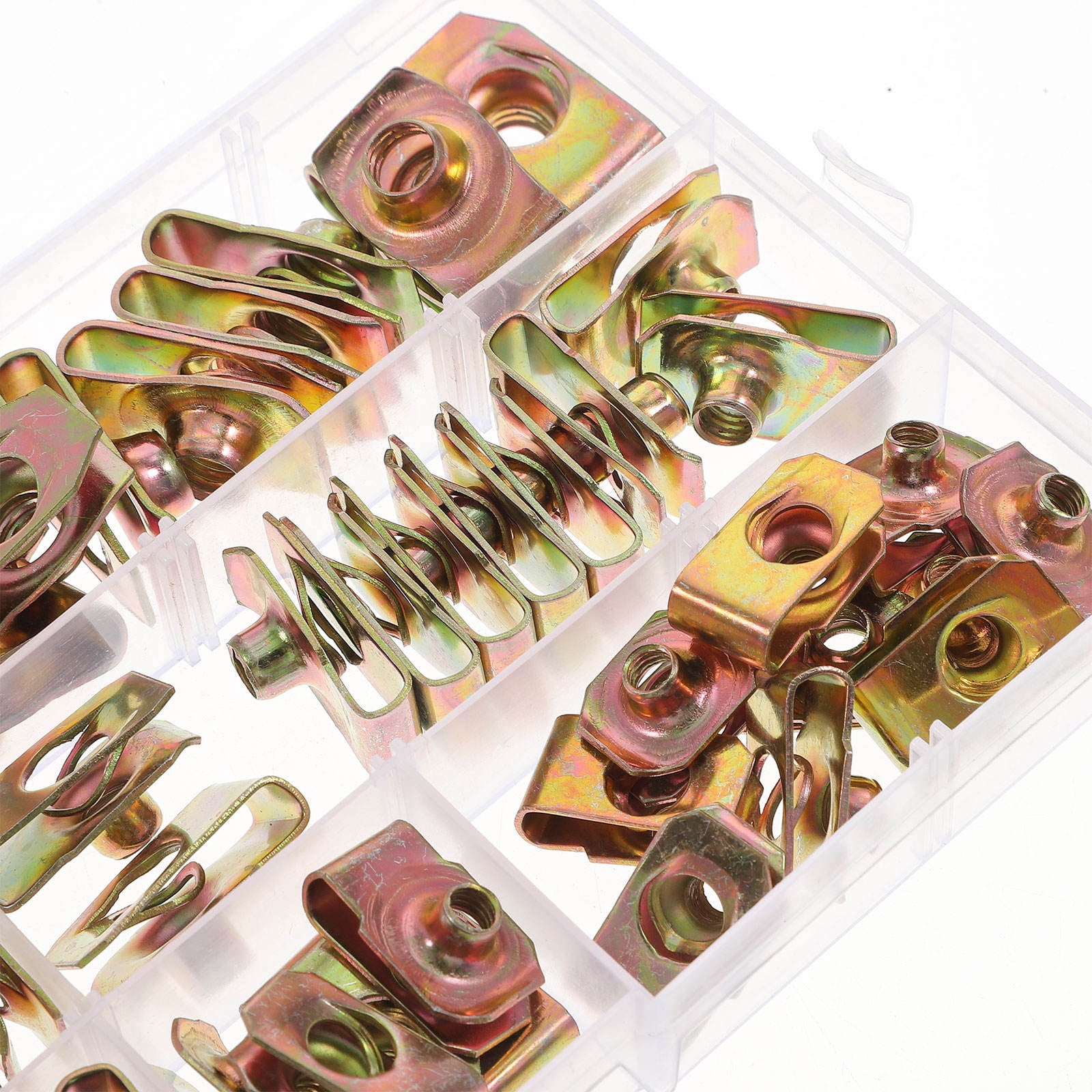NICEXMAS U-Shape Clip Nut 60Pcs Car Retainer Clips Set Golden 1.02X0 ...