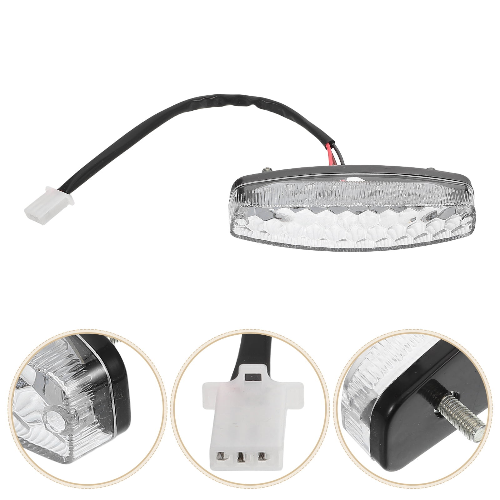 NICEXMAS UtV Center Tail Light Rear Brake Light White Plastic 1Pcs For ...