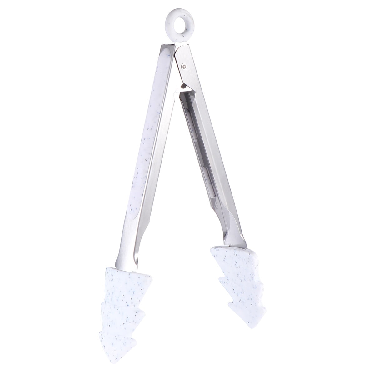 NICEXMAS 1Pc White Stainless Steel Food Tong with Hanging Hook and ...
