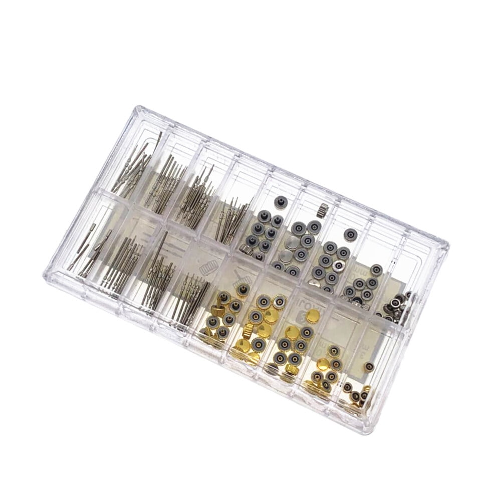 NICEXMAS Watch Crown Replacement Parts Kit Assorted Color 170Pcs 4.2In ...
