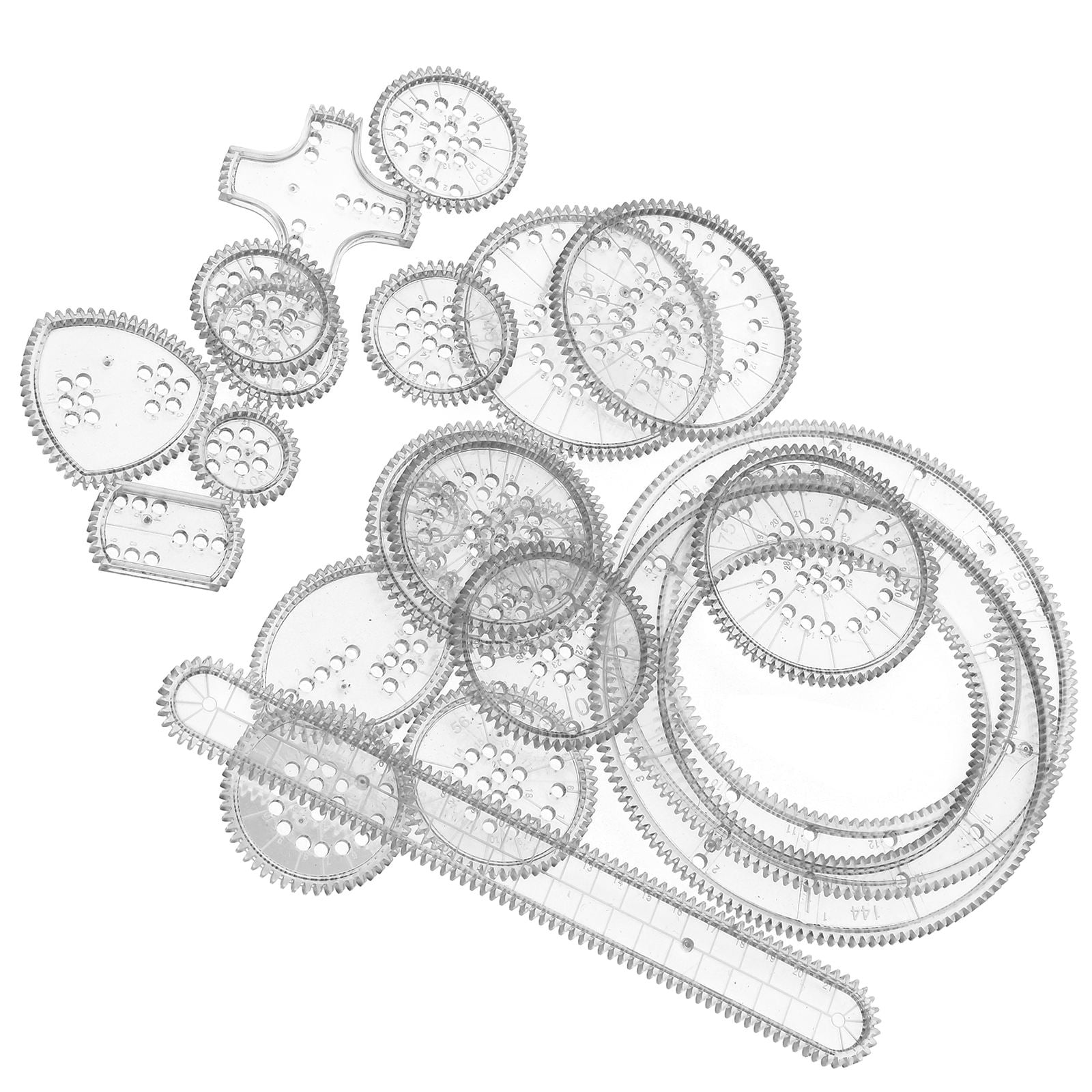 NICEXMAS White Durable Plastic Art Drawing Template Set for Kids ...