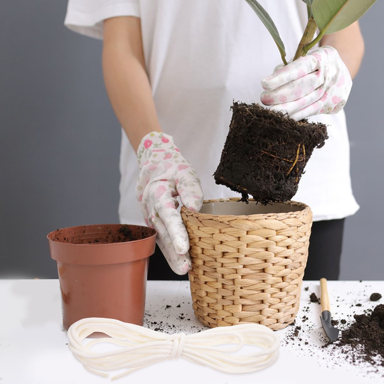 NICEXMAS Wicking Automatic Watering Cotton Rope Prevent Plants from ...