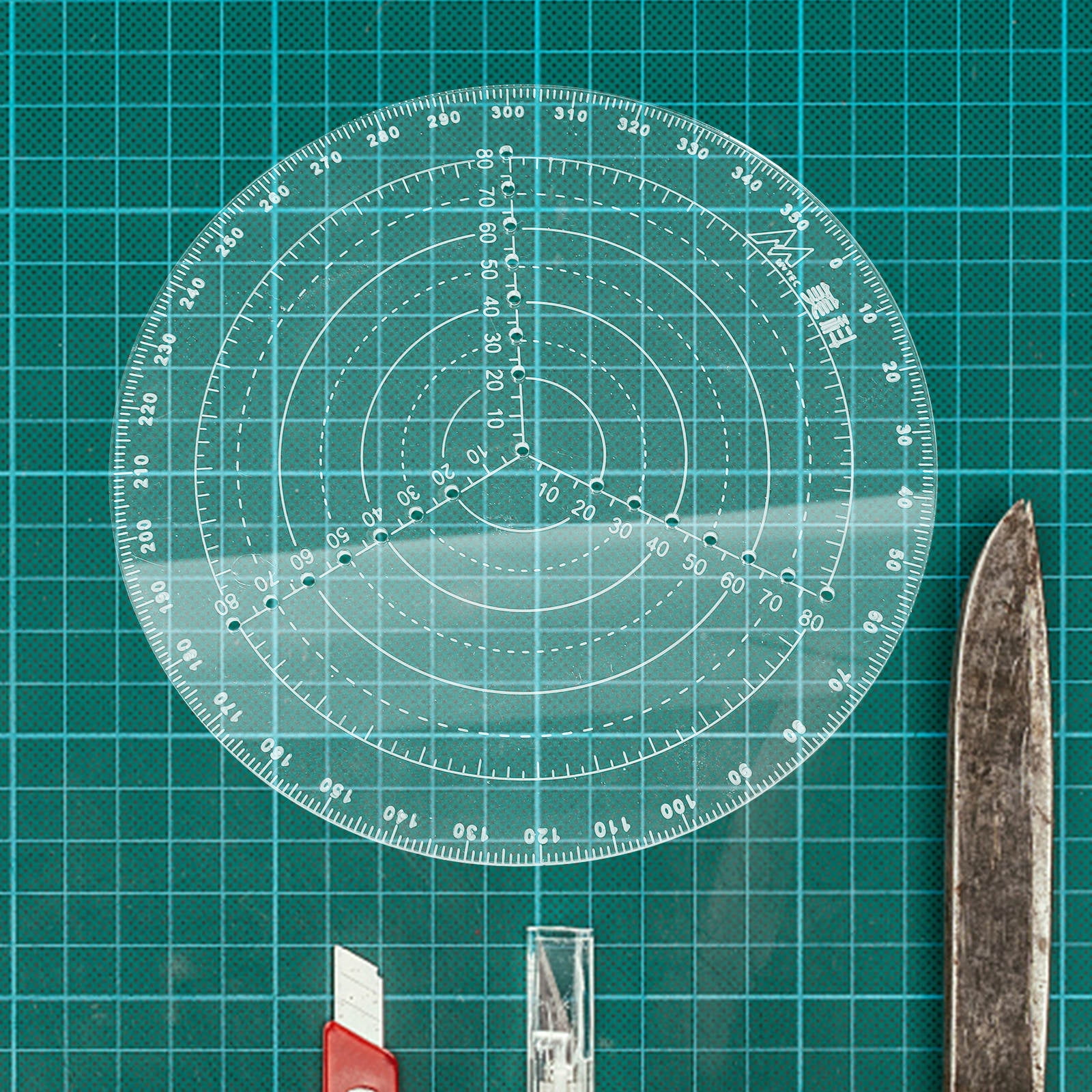 NICEXMAS Transparent Center Finder Ruler for Drawing Circles ...