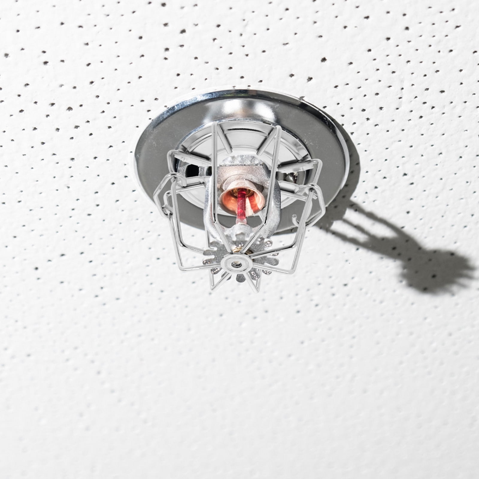 NICEXMAS Universal Silver Fire Sprinkler Cover with Protective Iron ...