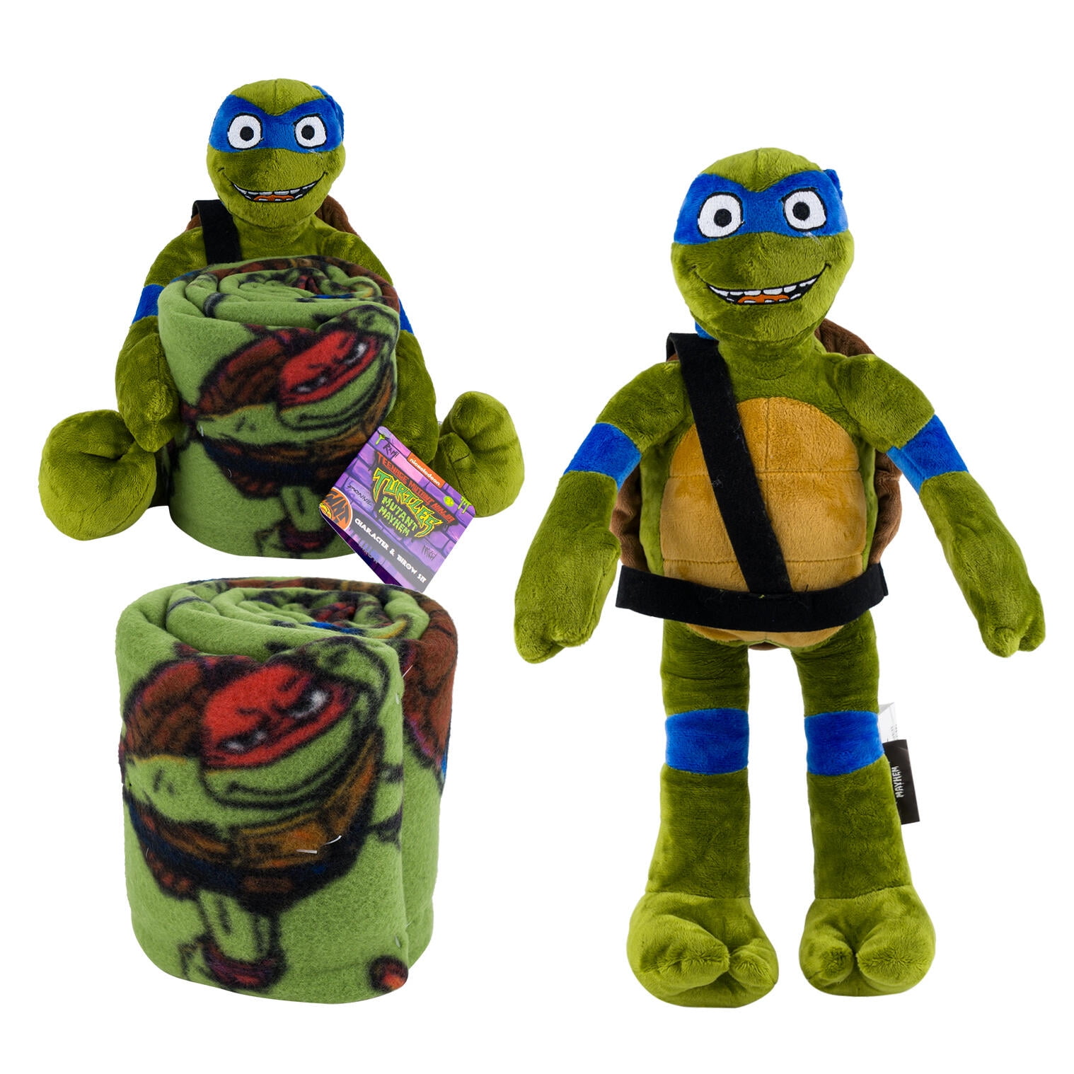 NICKELODEON TEENAGE MUTANT NINJA TURTLES HUGGER & THROW SET - 2PCS ...