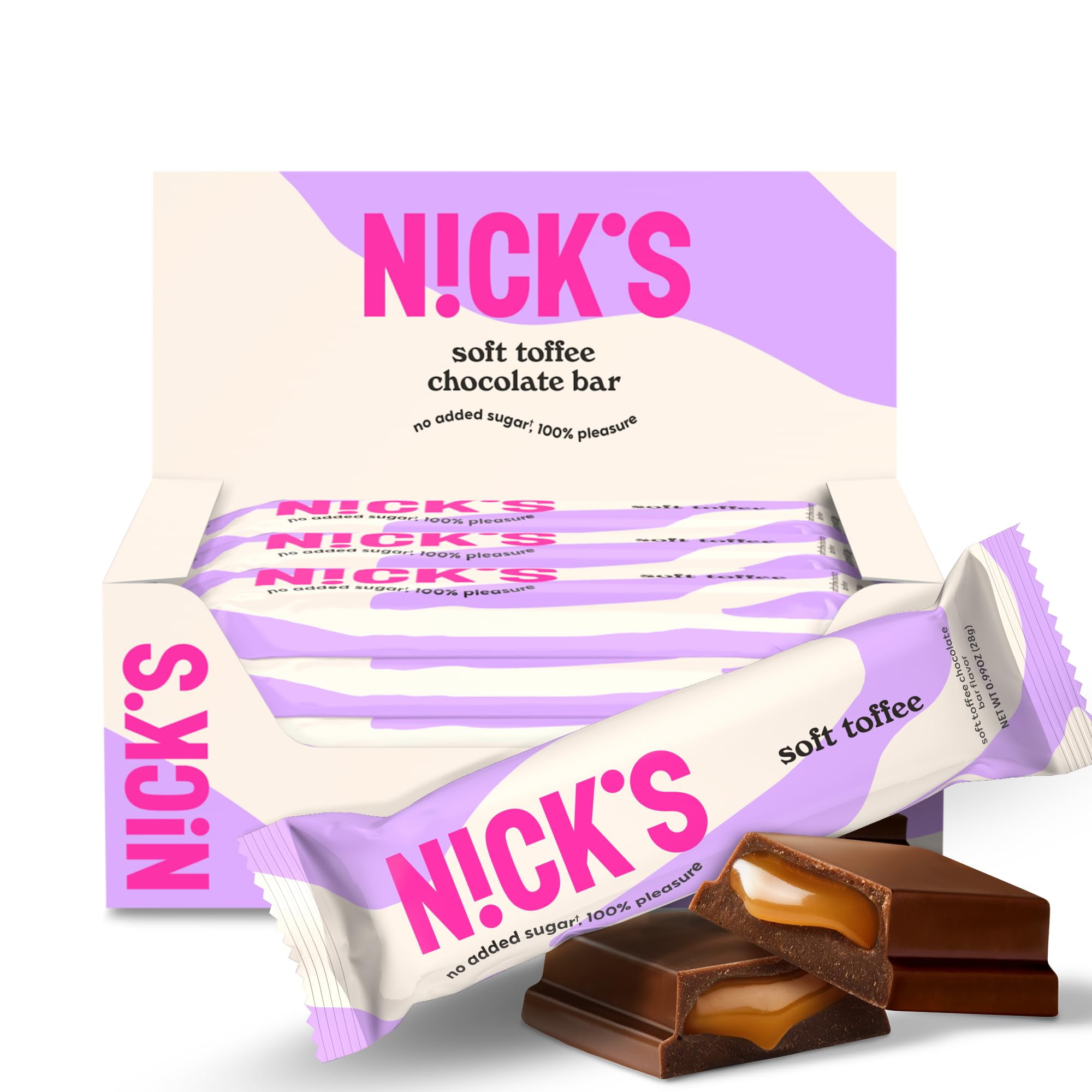 NICKS Soft Toffee Chocolate BCF26 Candy Bar with Caramel Sauce Without ...