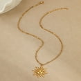 NICKSUN 18K Gold-Plated Stainless Steel Sun Pendant Choker Necklace ...