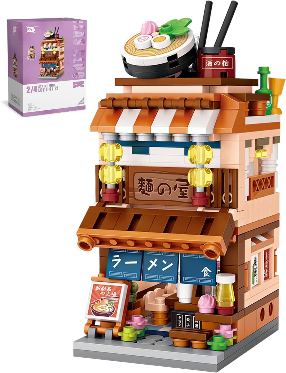 NICKSUN Building Blocks Toys Japanese Street View Mini Bricks Model Set ...
