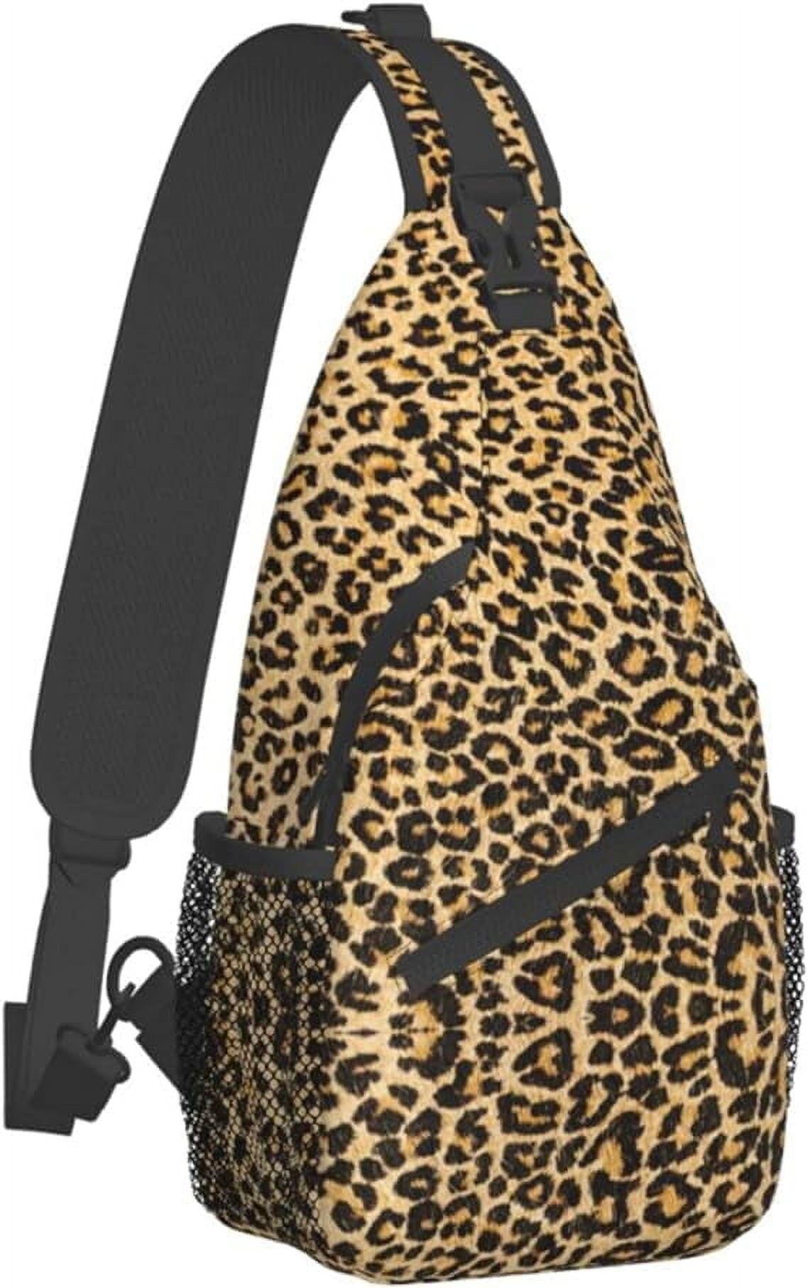 NICKSUN Cheetah Print Backpack Chest Sling Bag Crossbody Shoulder Bag ...