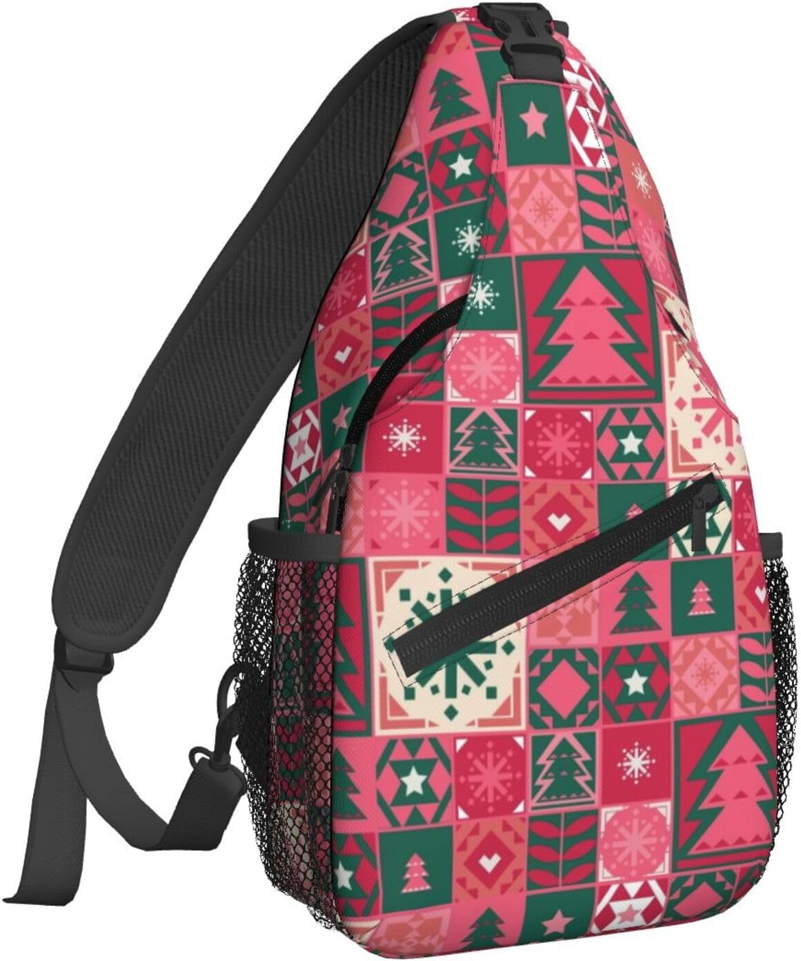 NICKSUN Christmas Decorations Print Backpack Chest Sling Bag Crossbody ...