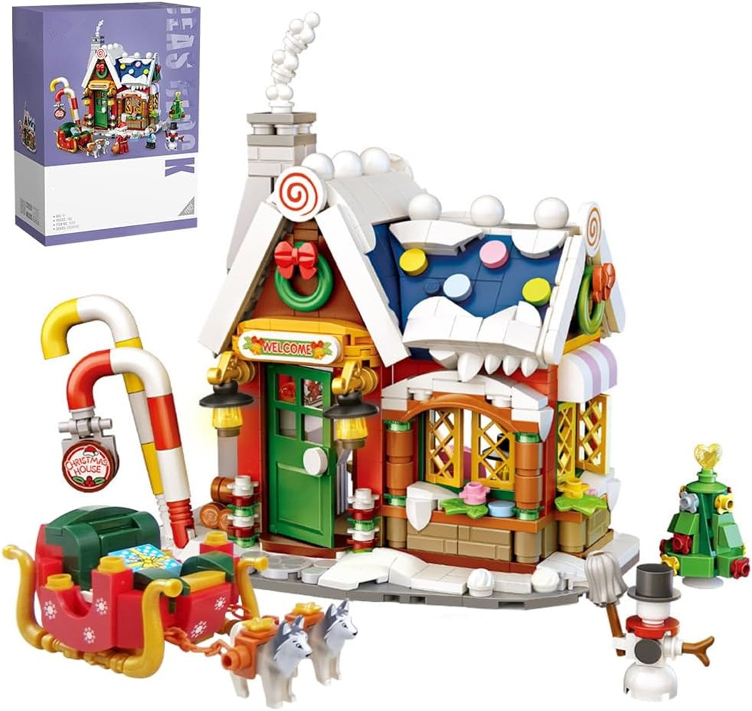 NICKSUN Christmas House Building Kit, Christmas Gingerbread House Mini ...