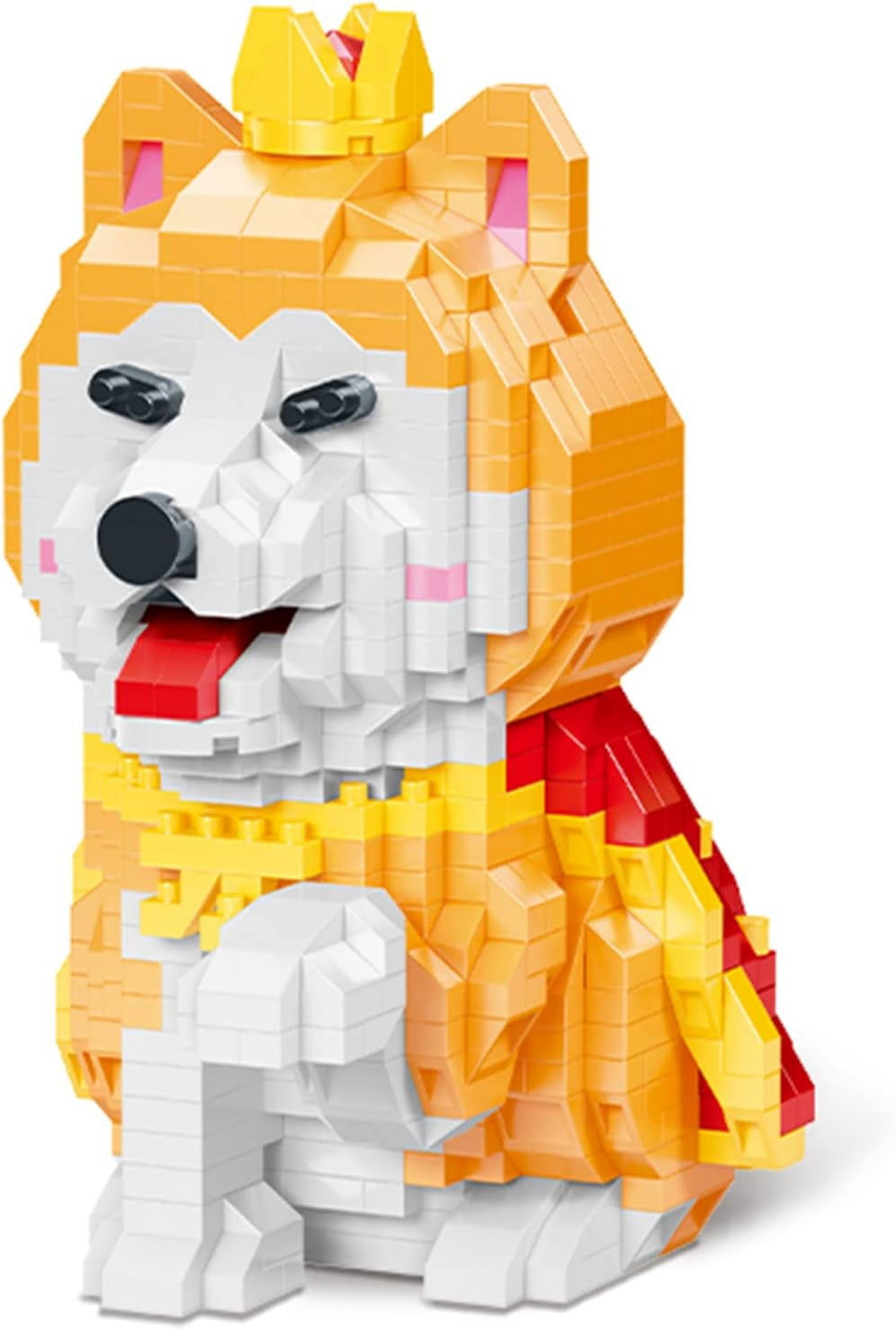 NICKSUN Cute Animal Building Block Set, Shiba Inu Dog Mini Bricks Toy ...