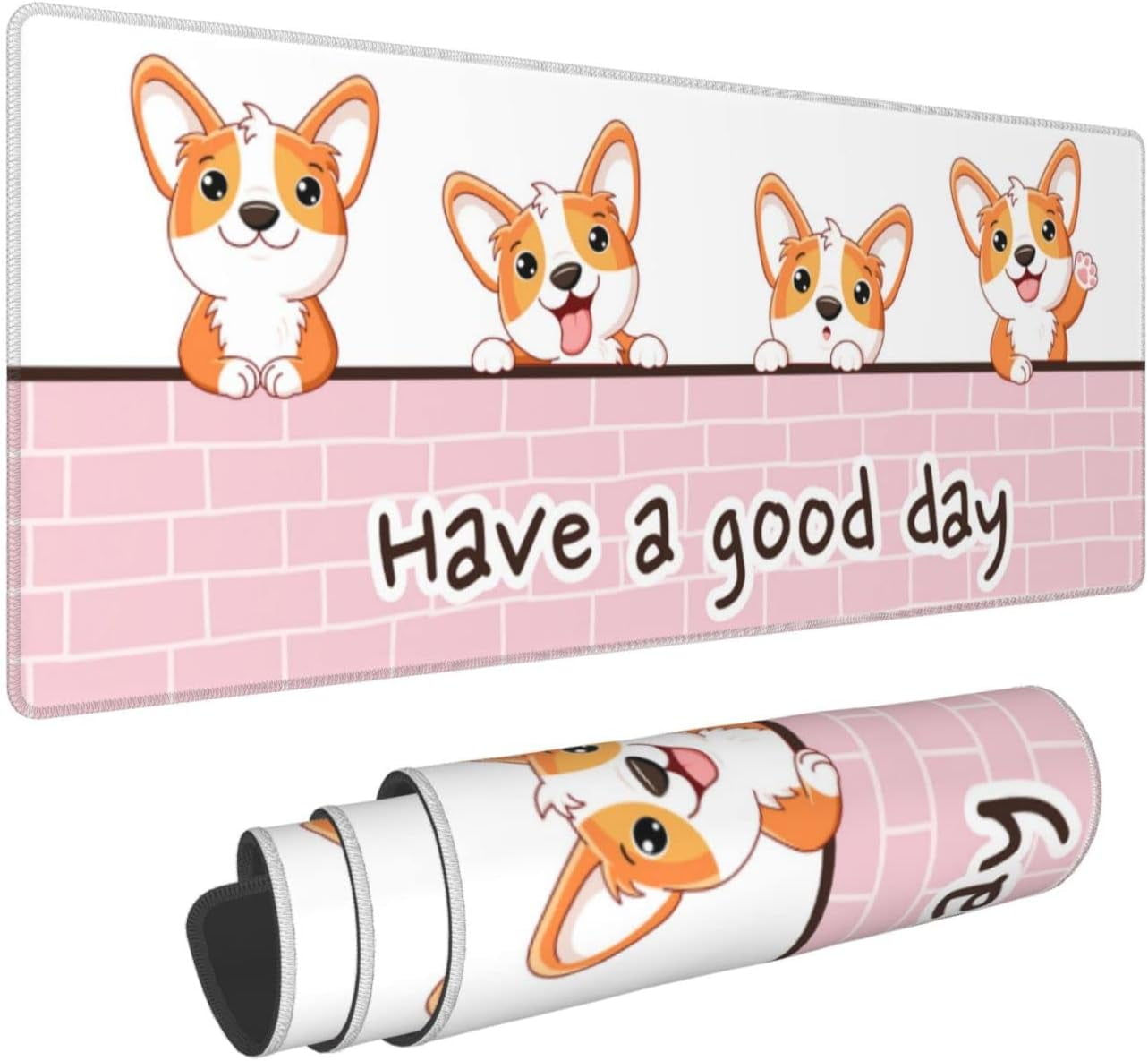 NICKSUN Cute Dogs Mouse Pad (31.5x11.8 in) Extended Gaming Mousepad Non ...