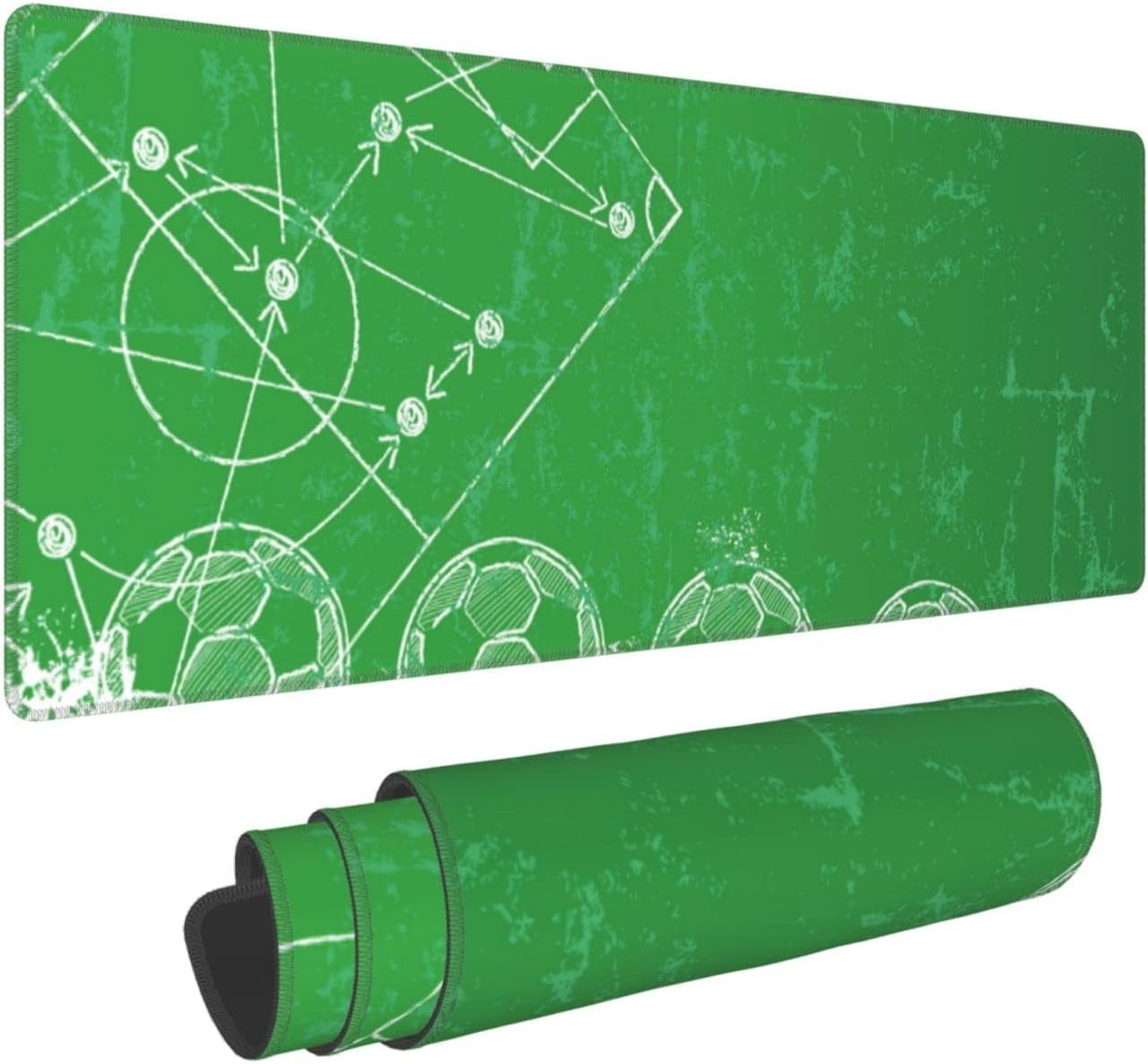 NICKSUN Grungy Soccer Football Mouse Pad (31.5x11.8 in) Extended Gaming ...