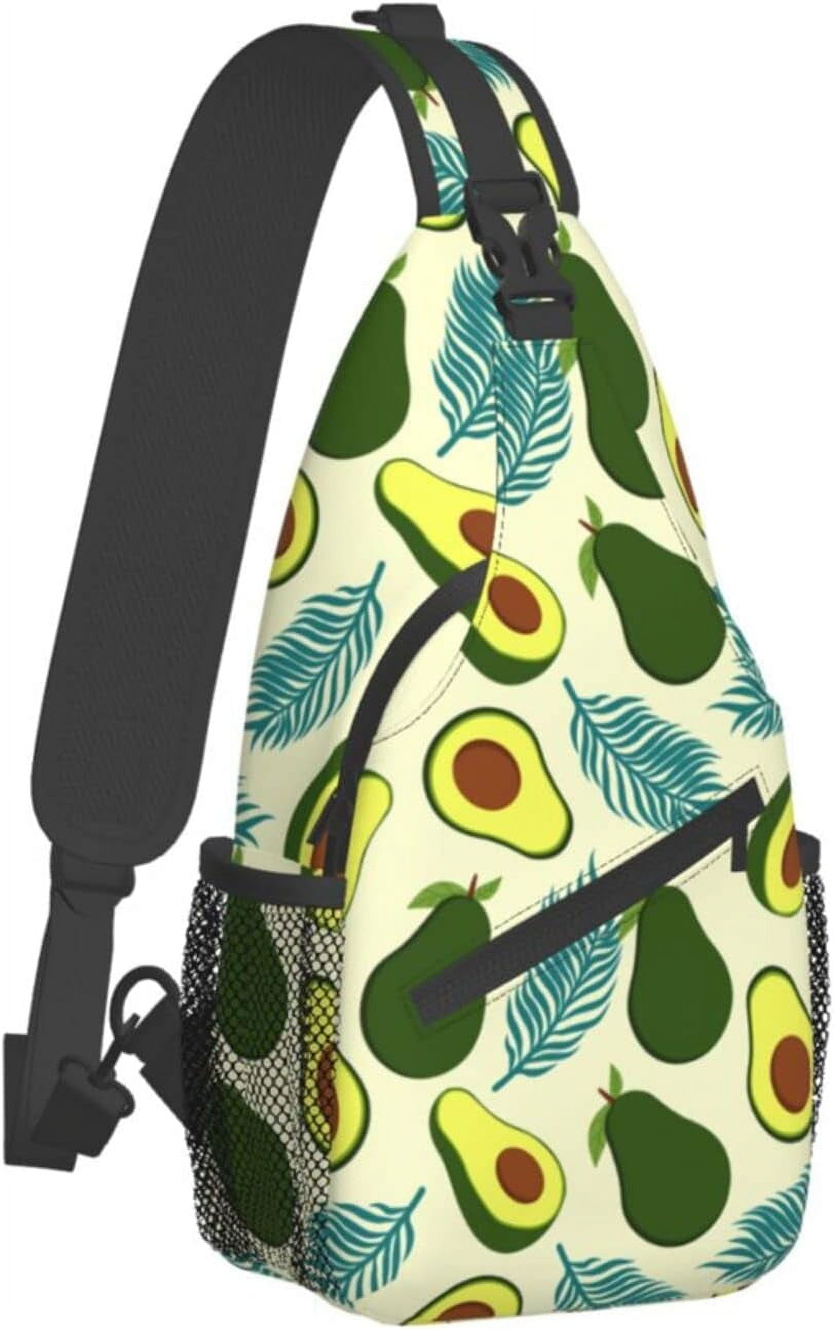 NICKSUN Kawaii Avocados Print Backpack Chest Sling Bag Crossbody ...