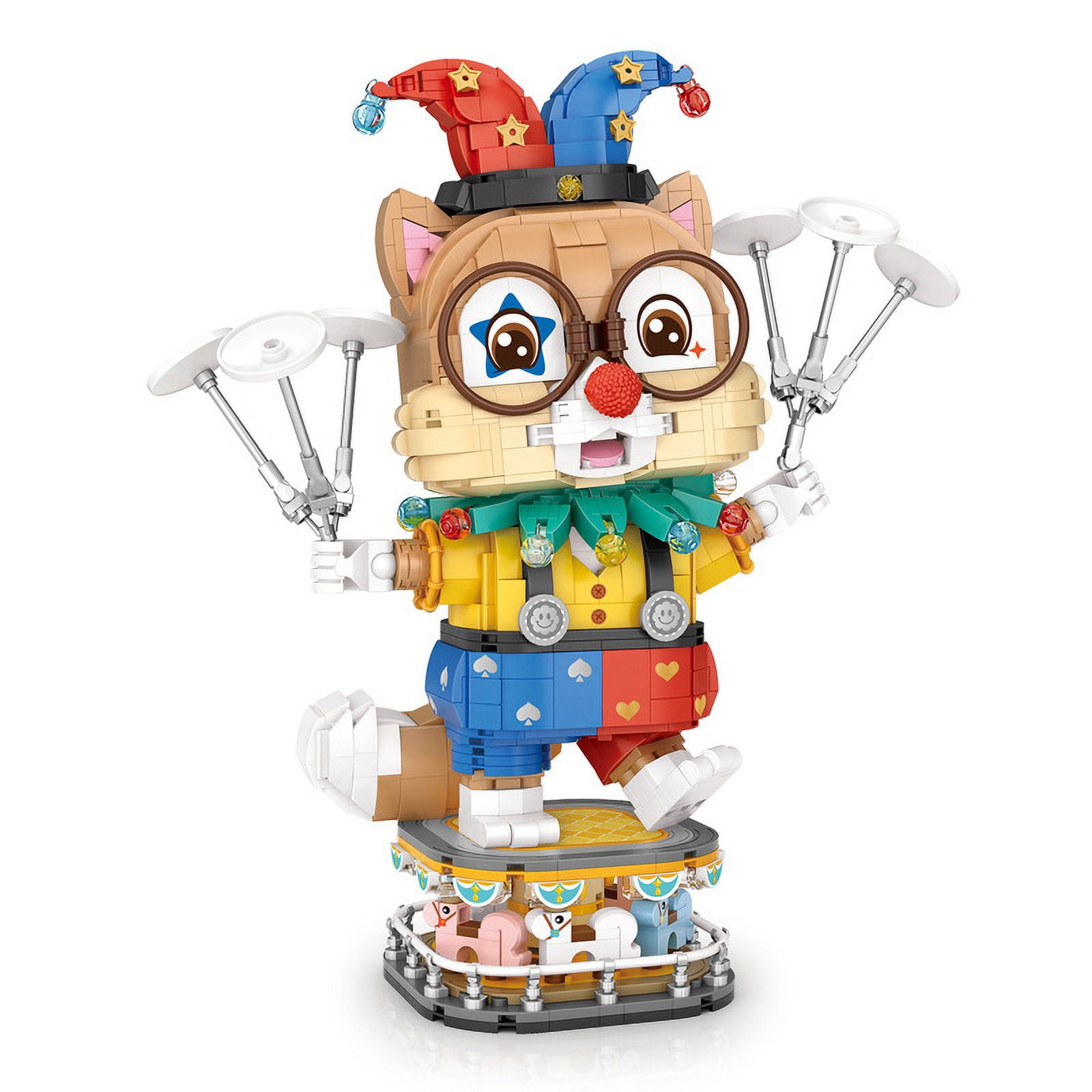 NICKSUN Mini Building Block Set Acrobatic Clown Squirrel Building Brick ...