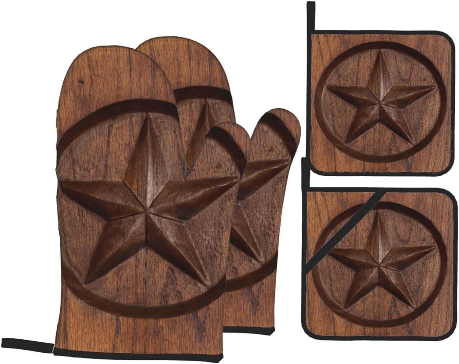 NICKSUN Oven Mitts and Pot Holders Sets 4 Pieces, Non-Slip Heat ...