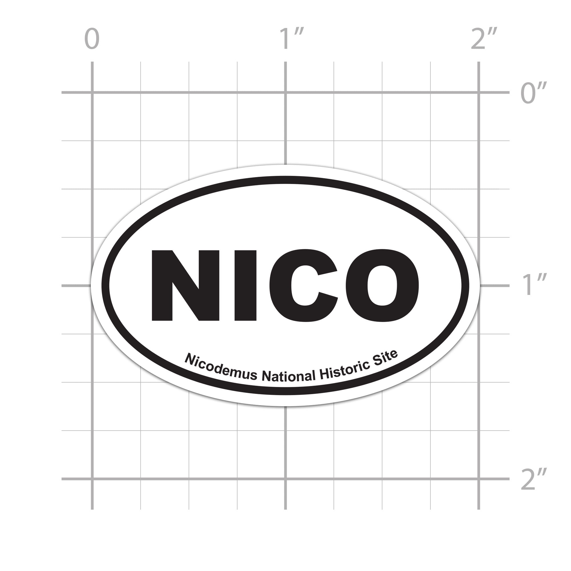 NICO Nicodemus National Historic Site Sticker for water bottle phone ...