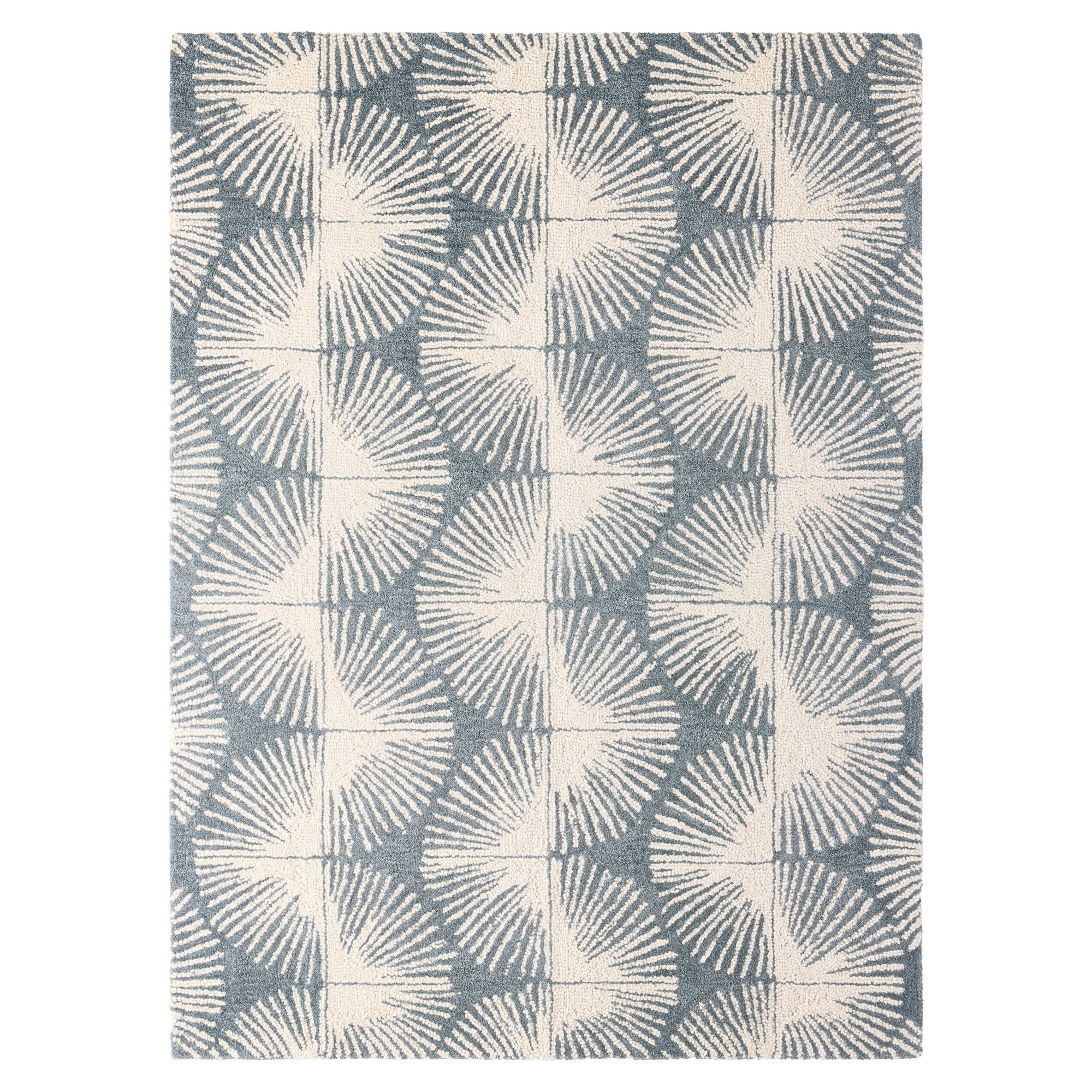 NICOLE MILLER NEW YORK Kendall Slinky Geo Handcrafted Area Rug, 100% ...