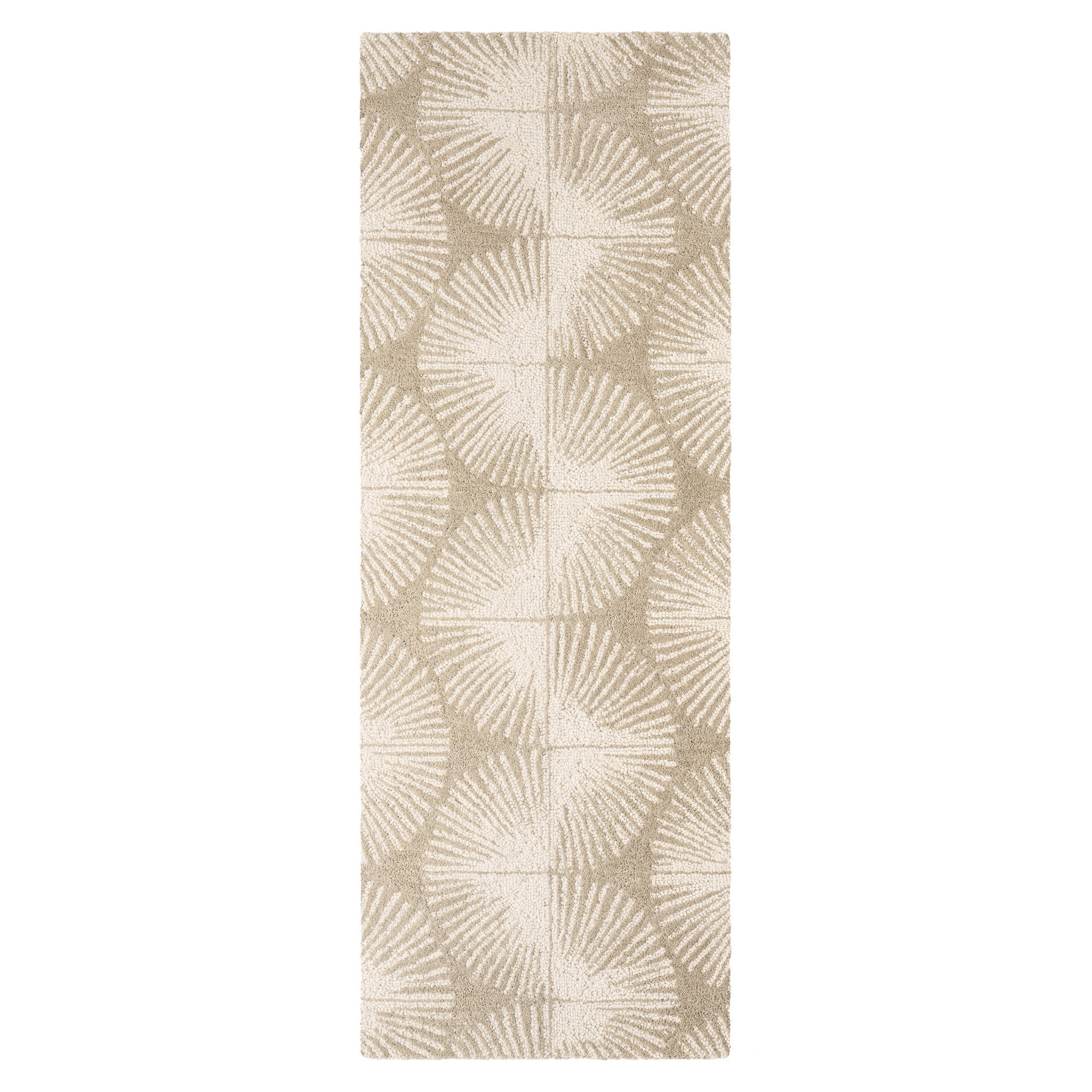 NICOLE MILLER NEW YORK Kendall Slinky Geo Handcrafted Runner Area Rug ...