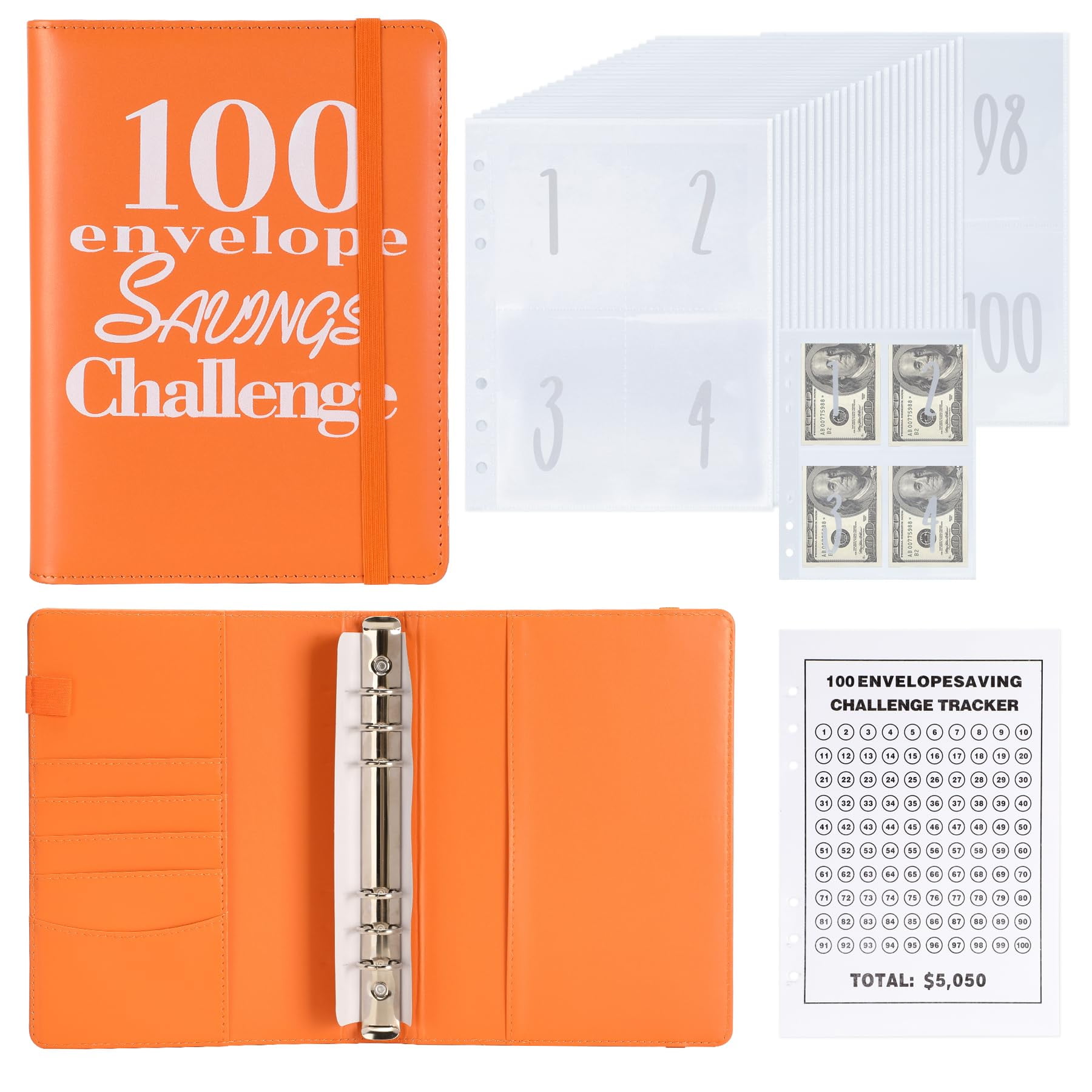 NICOOTH 100 Envelopes Money Saving Challenge Money Saving Binder 100 ...