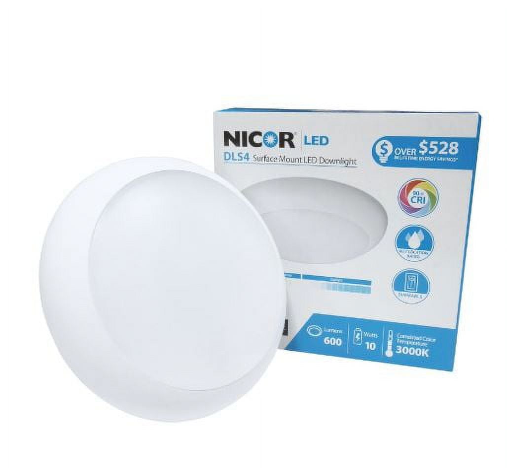 NICOR Lighting 4-Inch Dimmable 3000K LED Surface Mount Retrofit Kit ... NICOR Lighting 4-Inch Dimmable 3000K LED Surface Mount Retrofit Kit ...