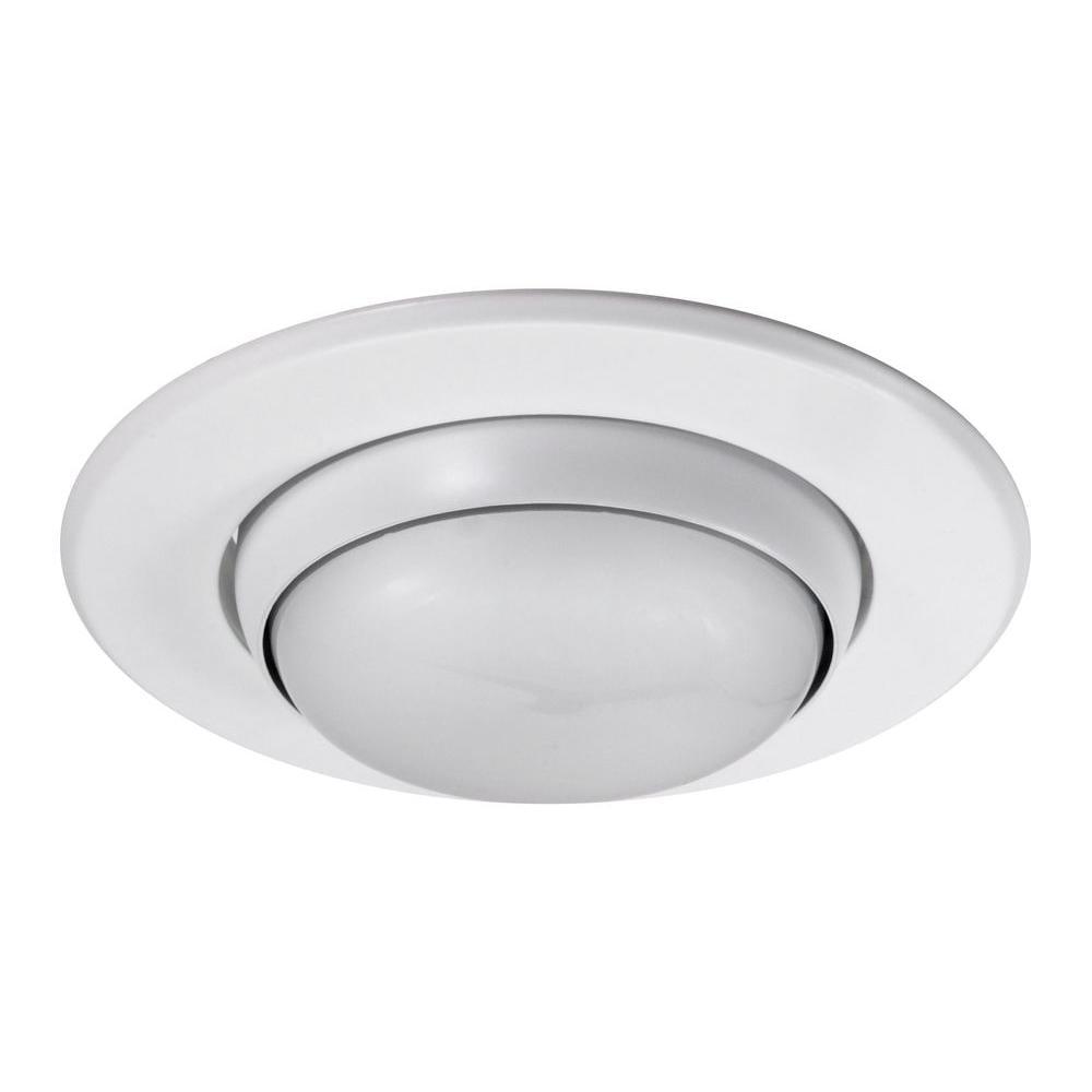 NICOR Lighting 5 in. White Recessed Adjustable Eyeball Trim (15506WH ...