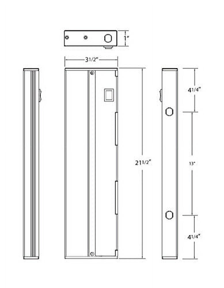 NICOR Lighting NUC-4-21-DM-W-4W LED Undercabinets, 21.5 inch, White ...