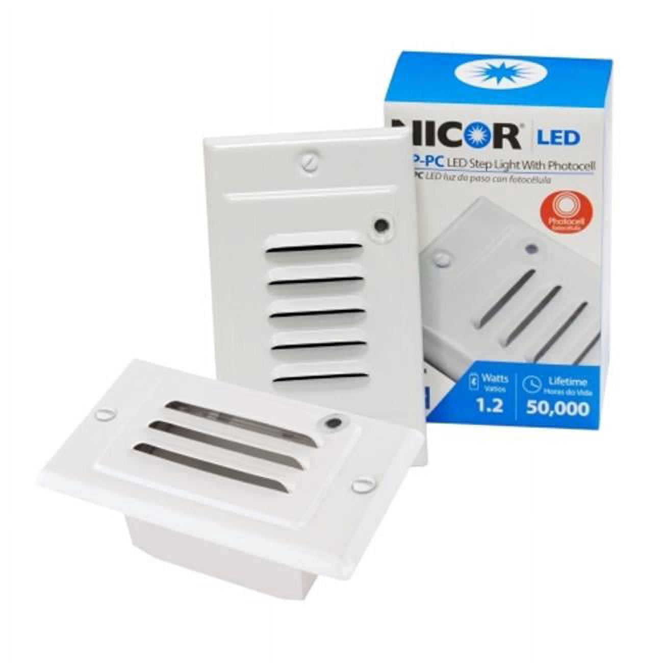 NICOR Lighting STP-10-120-VHWH-PC LED Step Light with Photocell Sensor ...