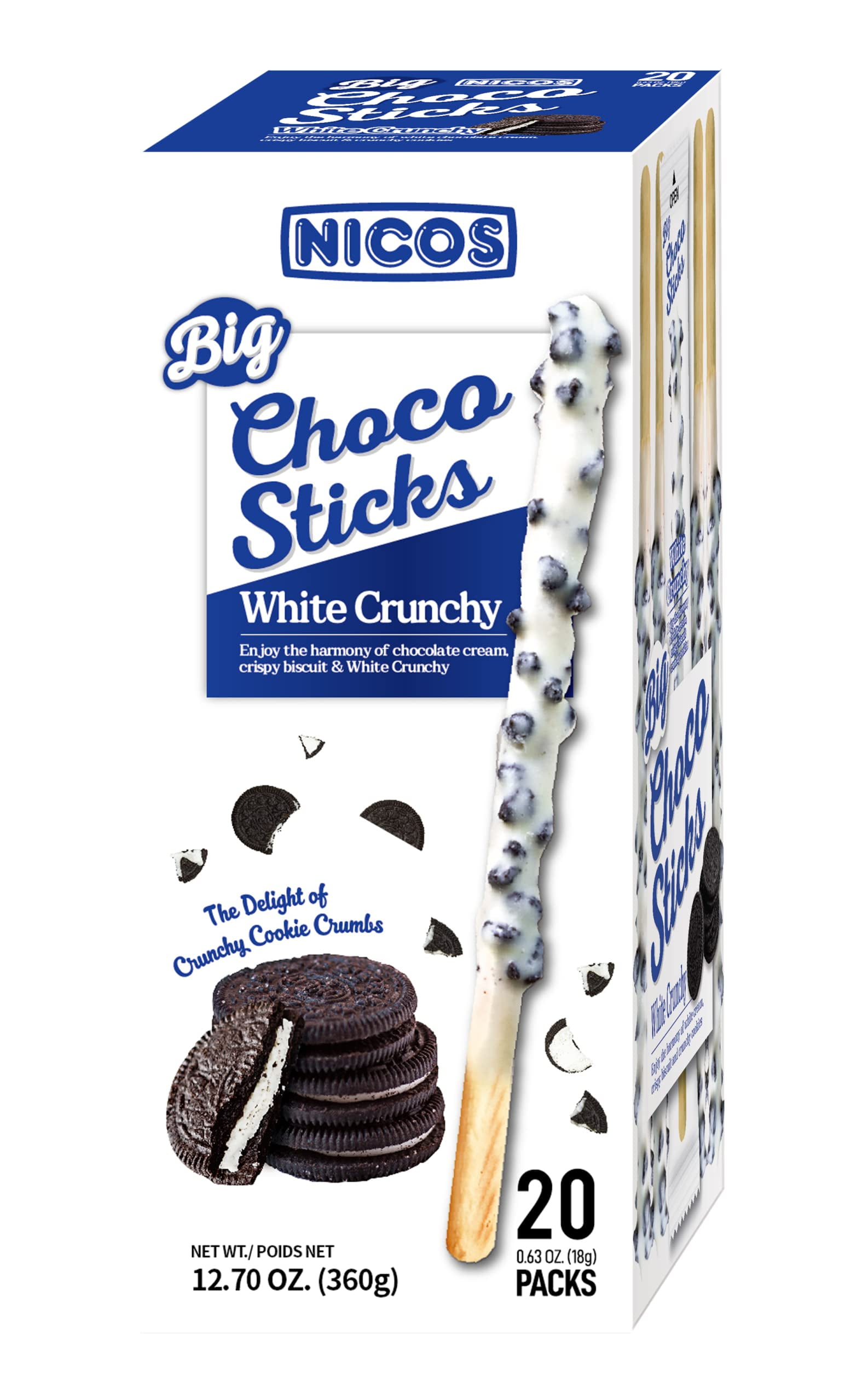 NICOS Big Crunchy Sticks ZS23 White Crunchy 20ct (White Cream Covered ...