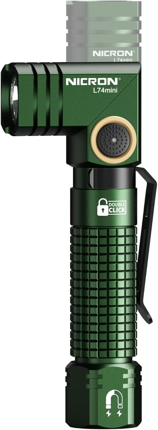 NICRON L74 Mini Flashlight 400 Lumens 90 Degree IP65 Waterproof with ...