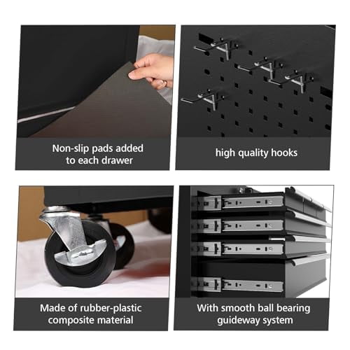 NICSTA 8-Drawer High Capacity Rolling Tool Chest,Tool Chest with Wheels,Sliding Metal Tool Box ...