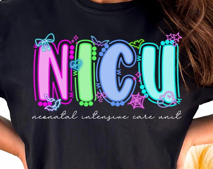 NICU Doodle Shirt Spooky Fall Neonatal Intensive Care Unit NP TShirt ...