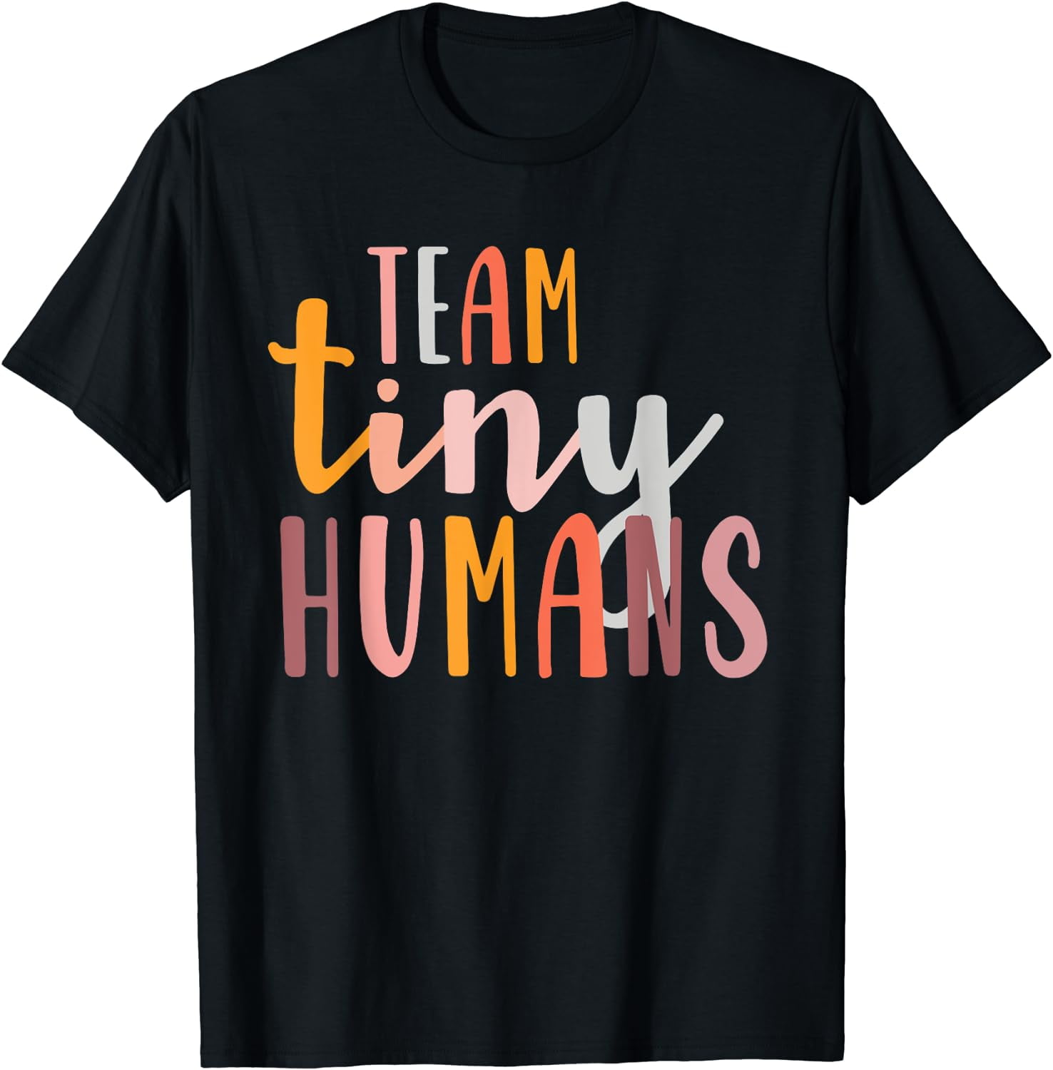 NICU Nurse ICU Neonatal Boho Colorful Retro Team Tiny Humans T-Shirt ...