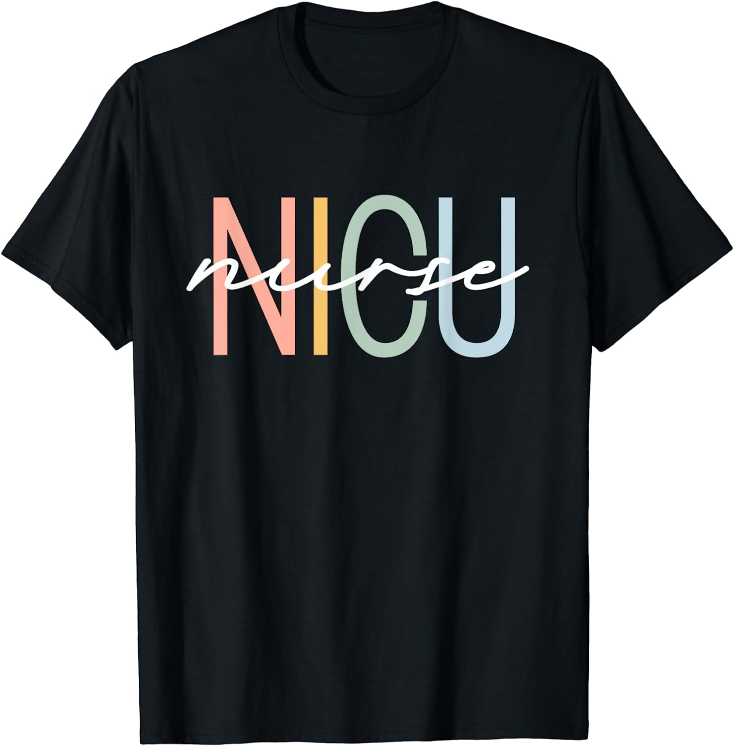 NICU Nurse ICU Neonatal Boho Rainbow Team Tiny Humans Retro T-Shirt ...