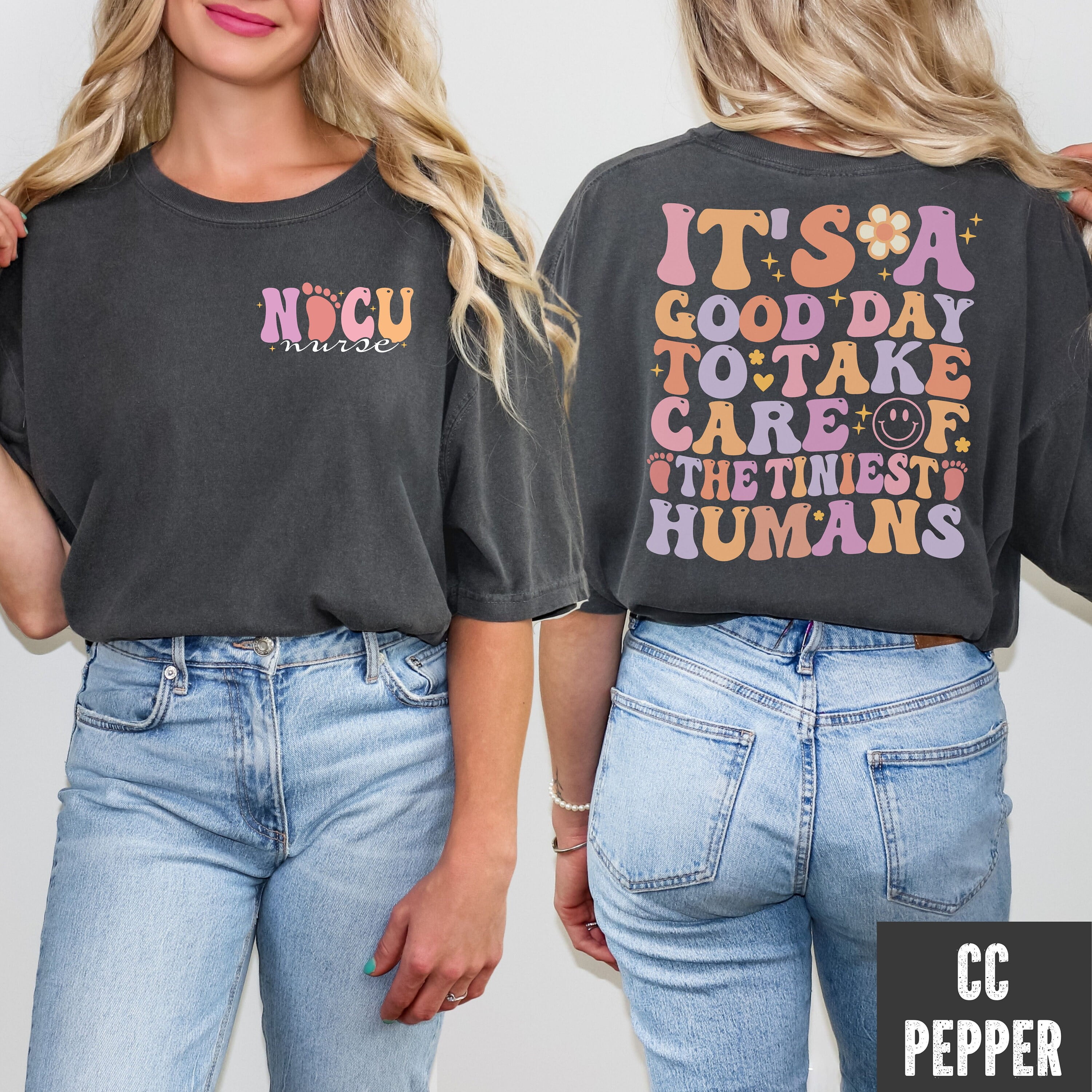 NICU Nurse Shirt, Baby Feet Pocket Shirt, Neonatal Unit Shirt, Matching ...